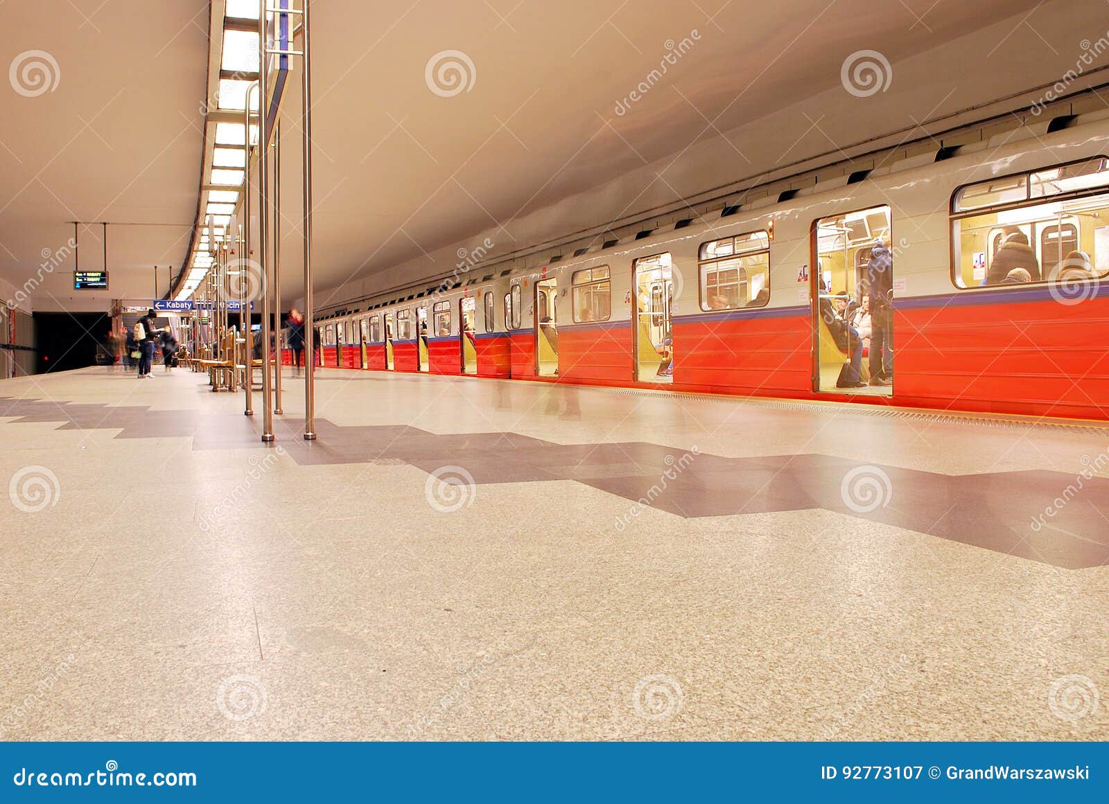 Train Fast Moving at Subway Station Editorial Photography - Image of ...