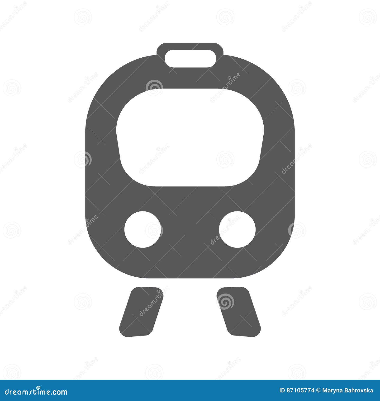 Train flat icon. stock vector. Illustration of train - 87105774