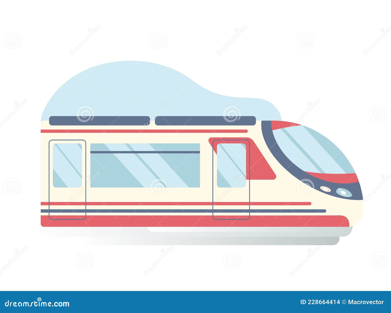 Train Flat Illustration stock vector. Illustration of route - 228664414