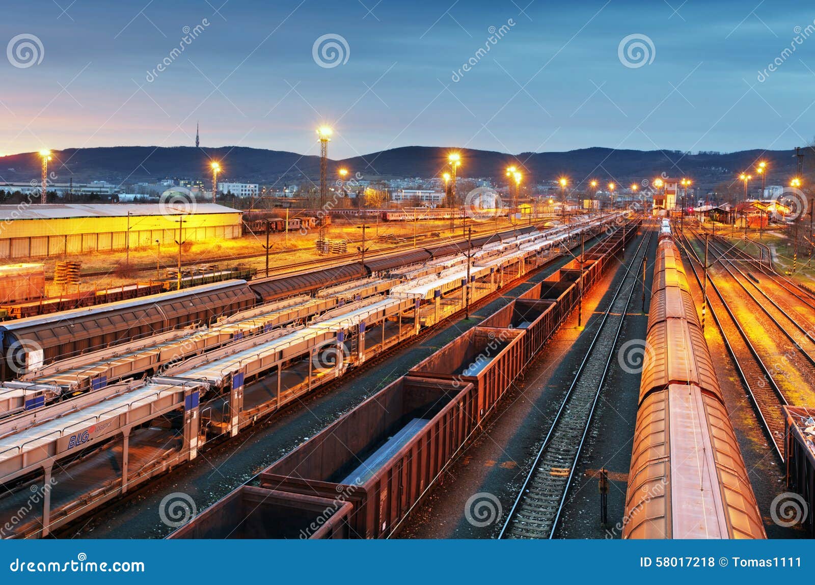 Train Freight - Cargo Railroad Industry Stock Photo - Image of long ...