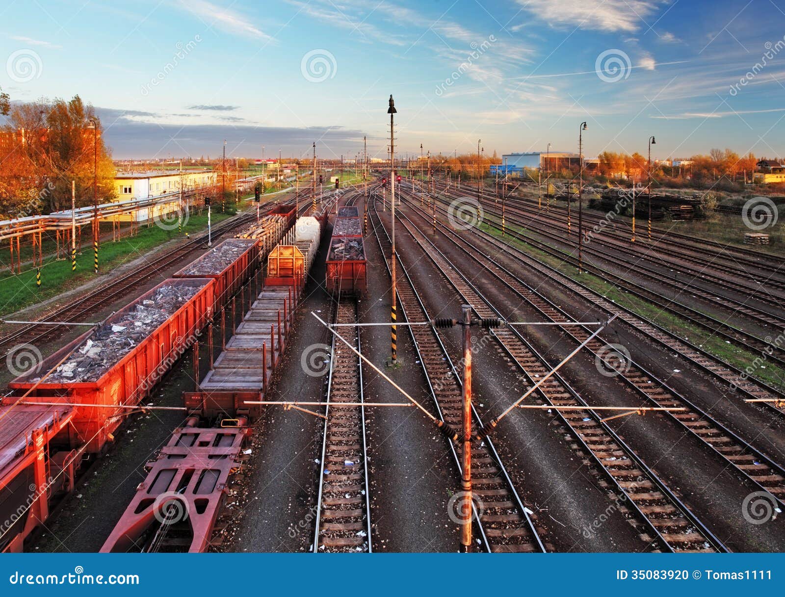 Train Freight Station - Cargo Transportation Stock Photo - Image of ...
