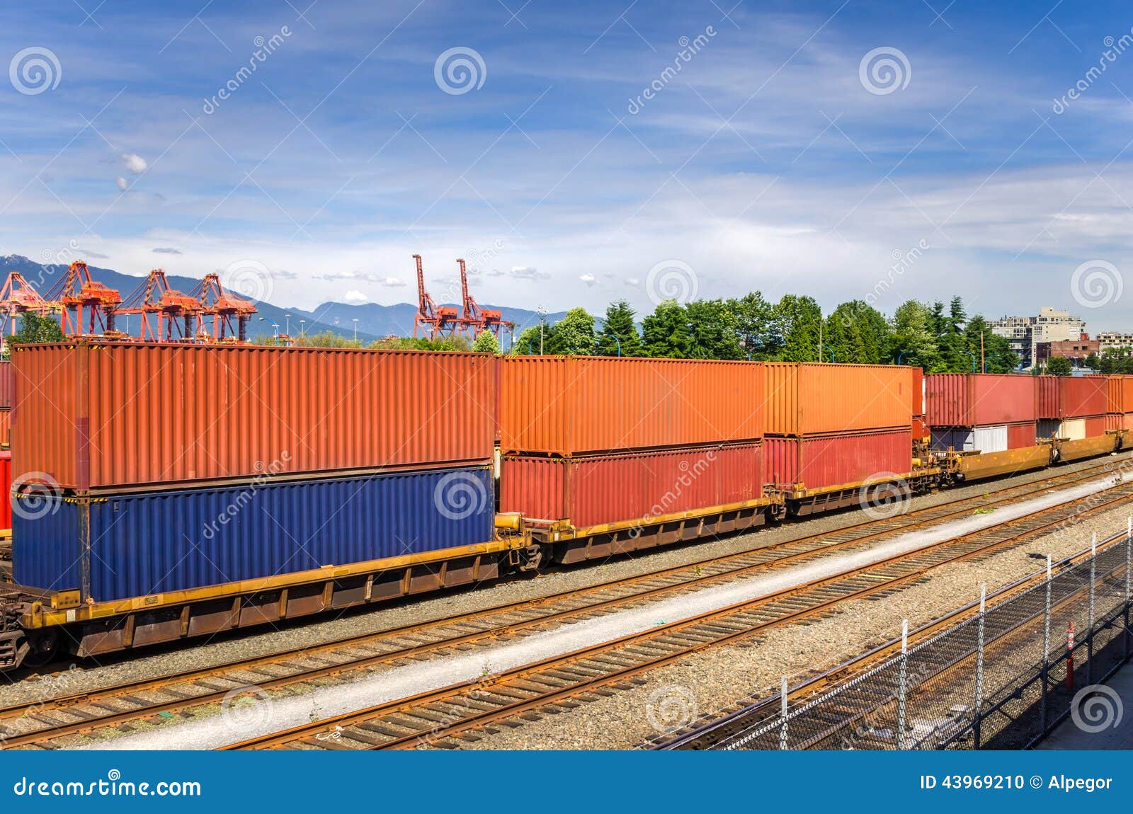 Train in a Freight Terminal Stock Photo - Image of carriage, container ...