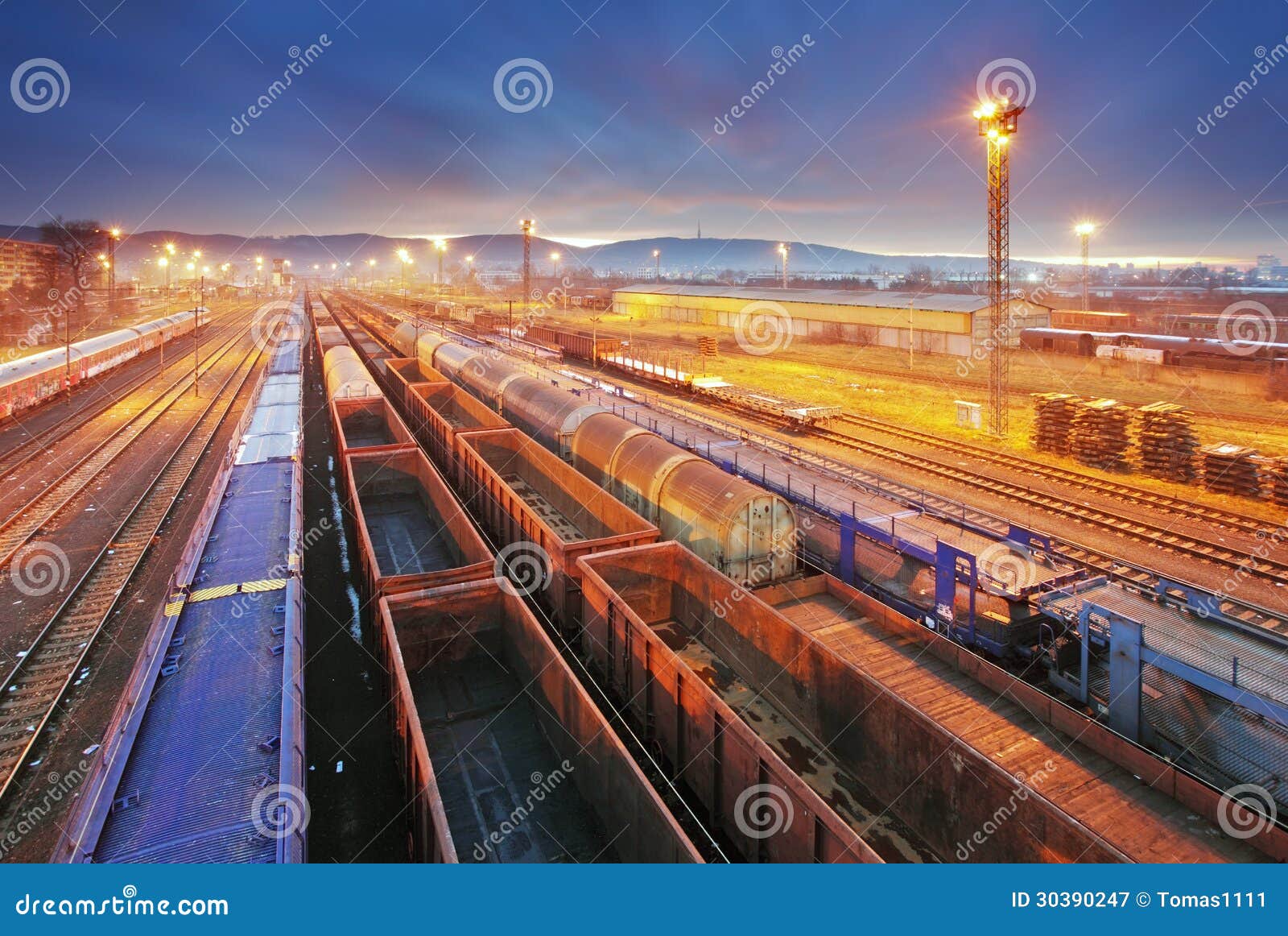 Train Freight Transportation Platform - Cargo Transit Stock Image ...