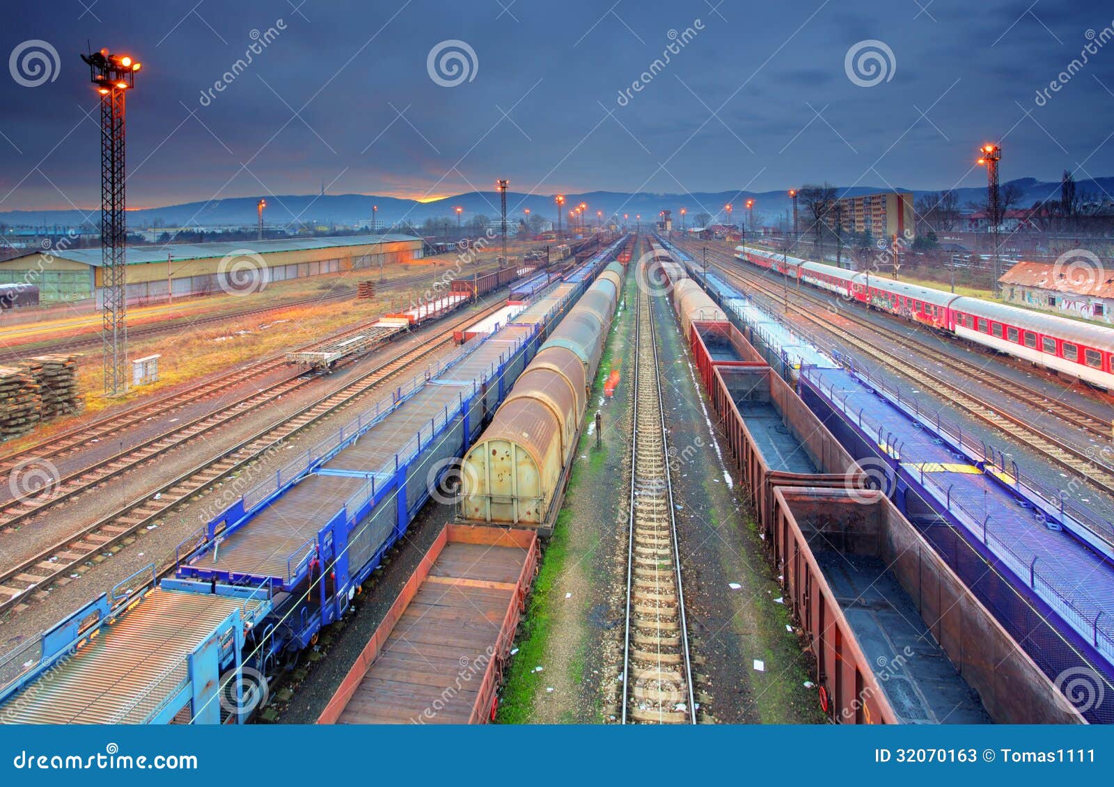 Train Freight Transportation Platform - Cargo Transit Stock Image ...