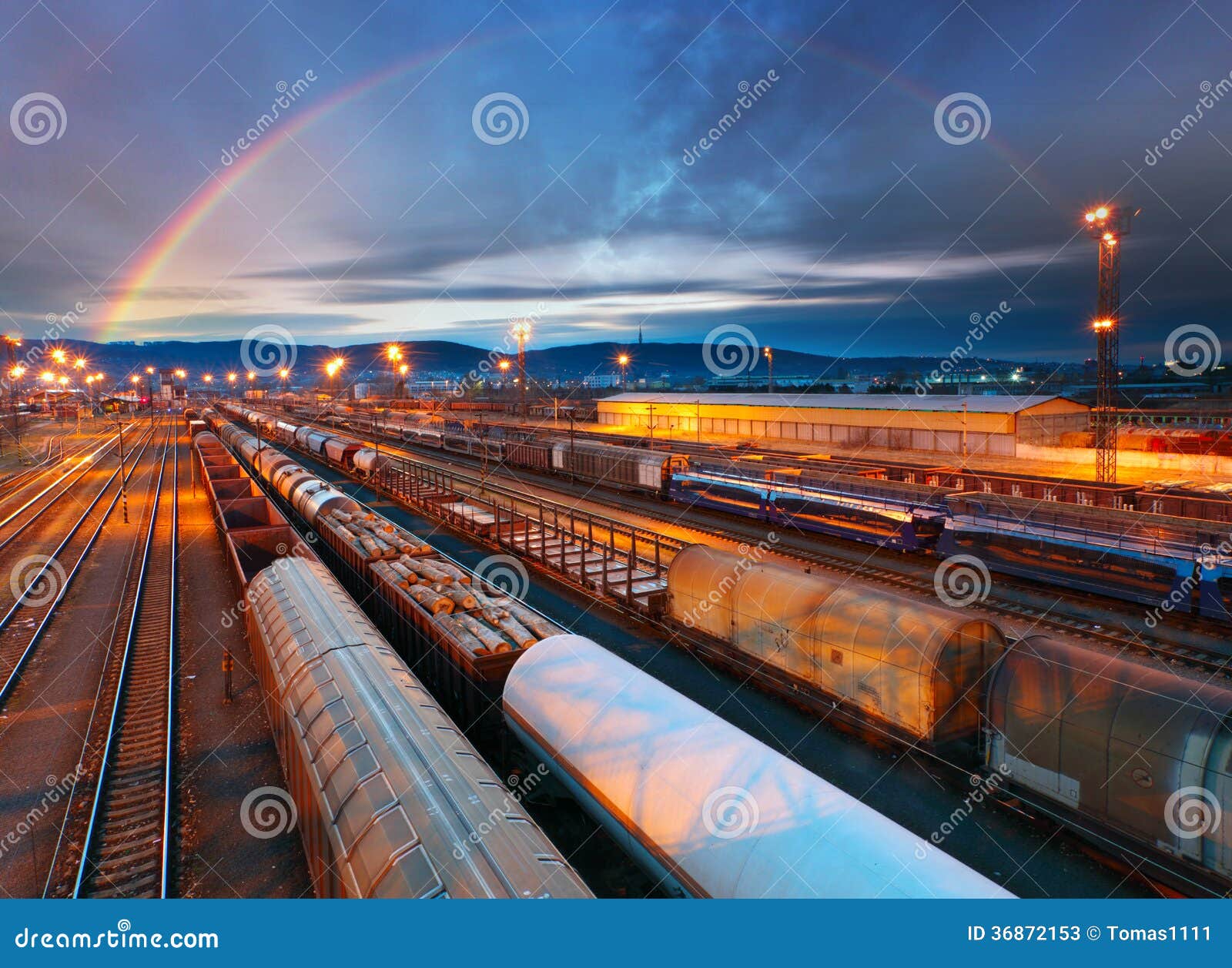 Train Freight Transportation Platform - Cargo Transit Stock Image ...