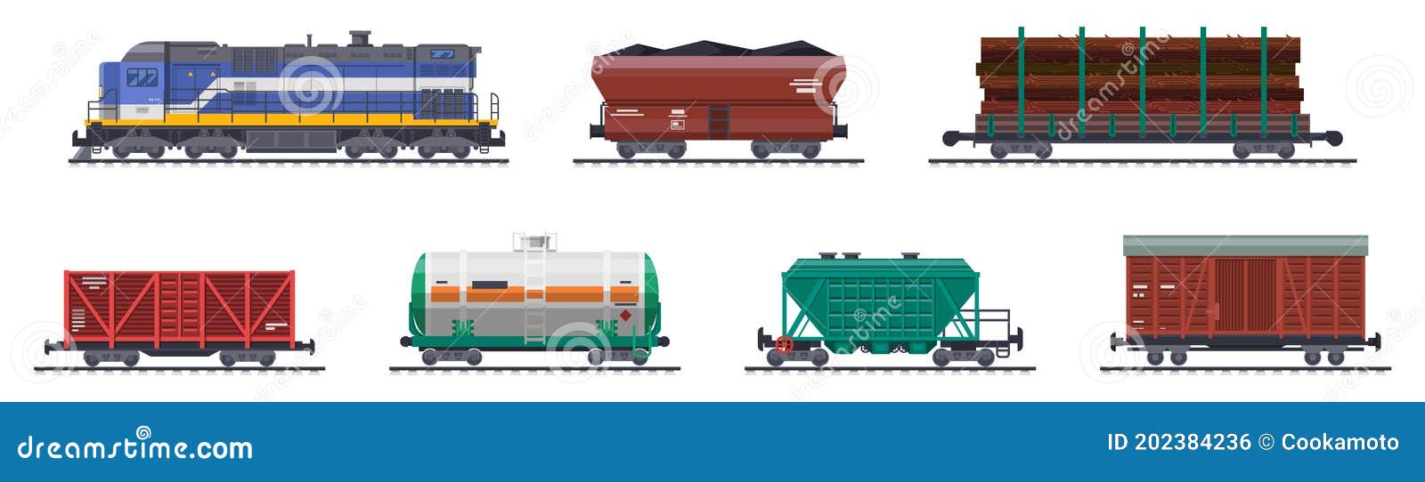 3D Railroad Boxcar Cartoon Vector | CartoonDealer.com #9723633