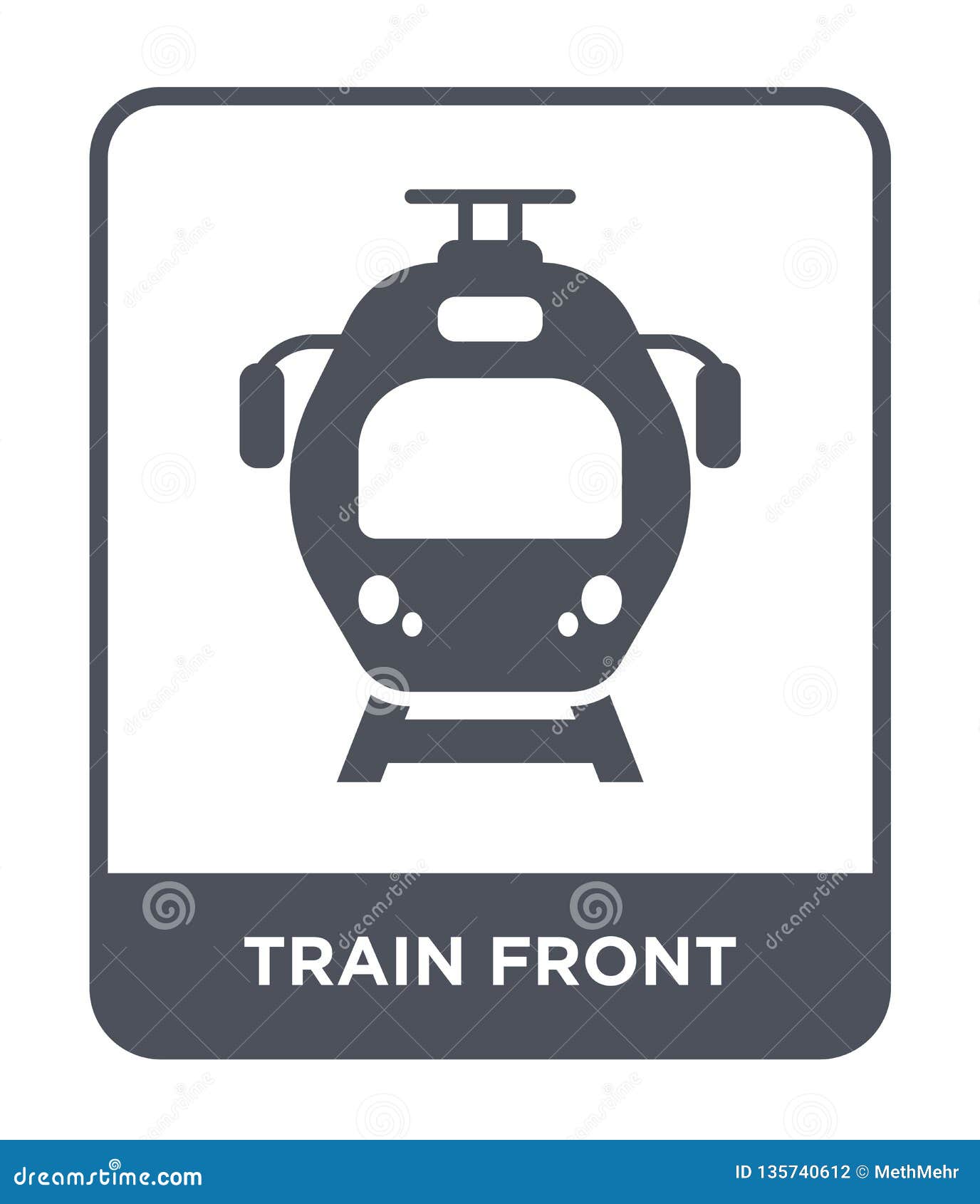 Train Front Icon in Trendy Design Style. Train Front Icon Isolated on ...