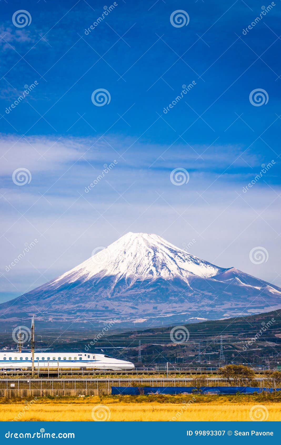 Train and Fuji stock image. Image of snow, rail, fujisan - 99893307