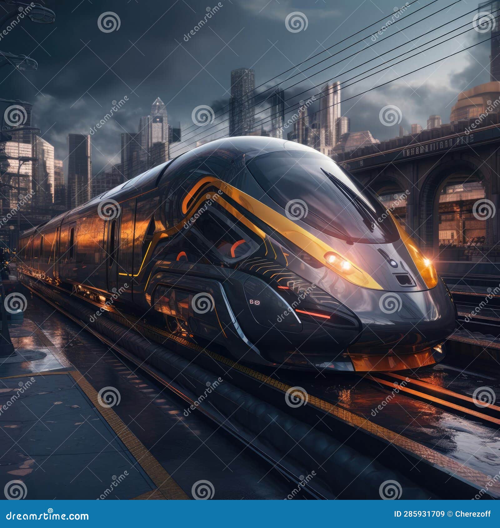 The Train of the Future Powered by Magnetic Technology Stock ...