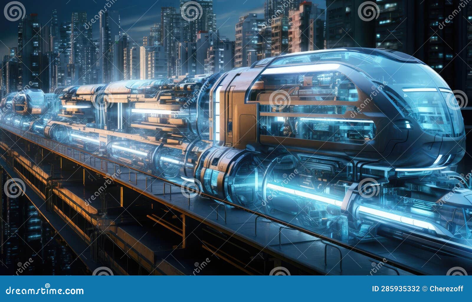 The Train of the Future Powered by Magnetic Technology Stock Photo ...