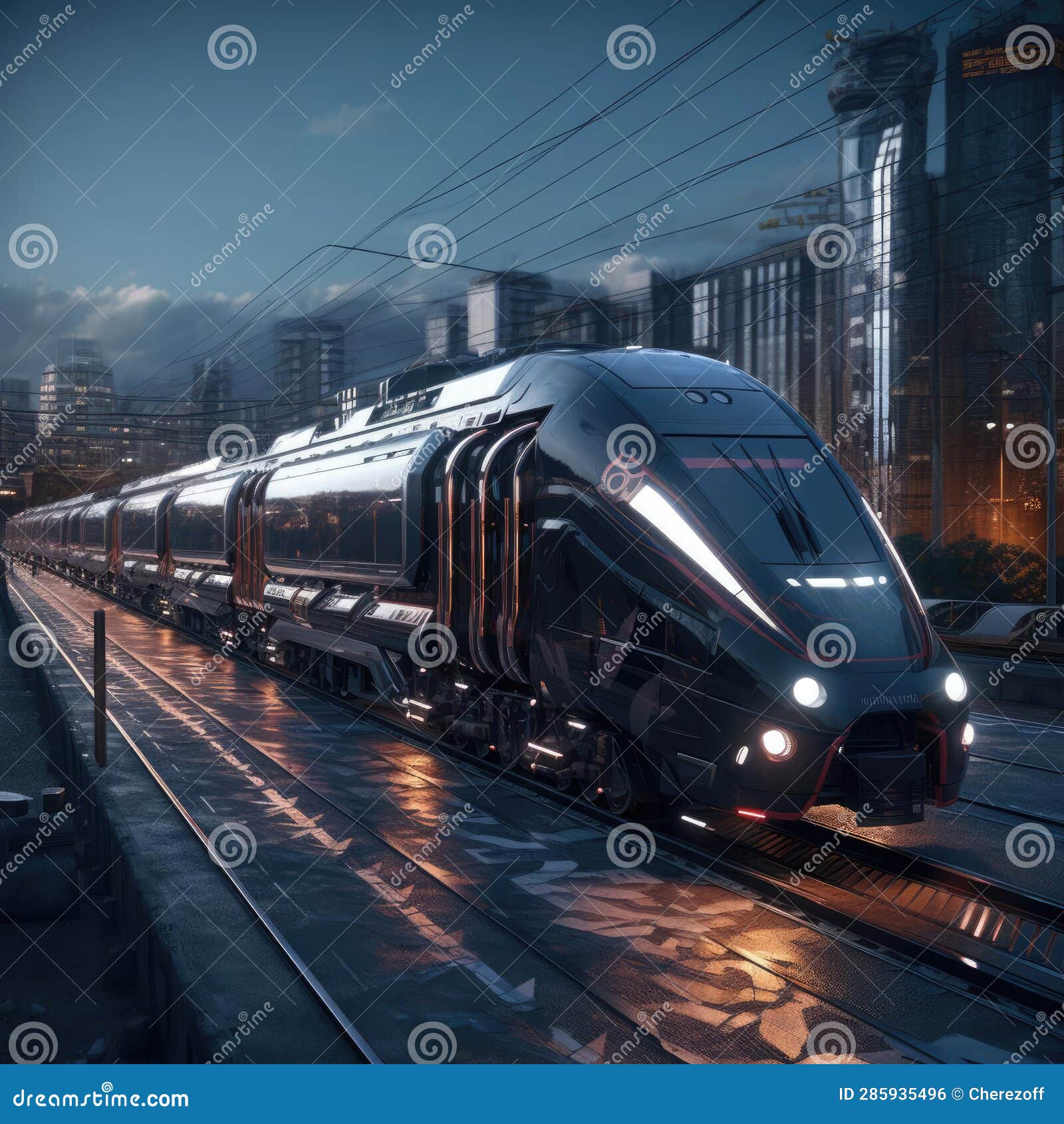 The Train of the Future Powered by Magnetic Technology Stock ...