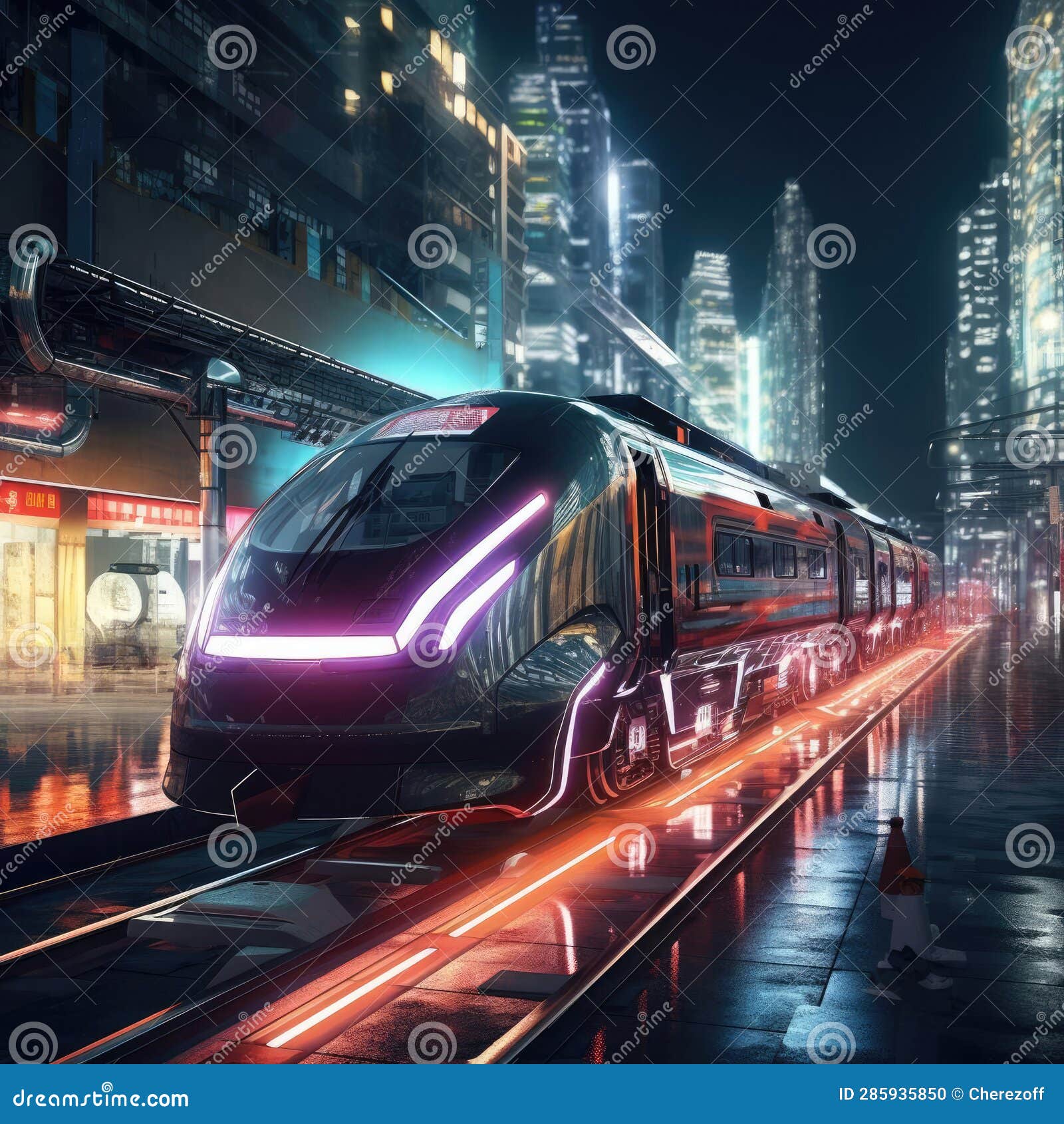 The Train of the Future Powered by Magnetic Technology Stock Photo ...