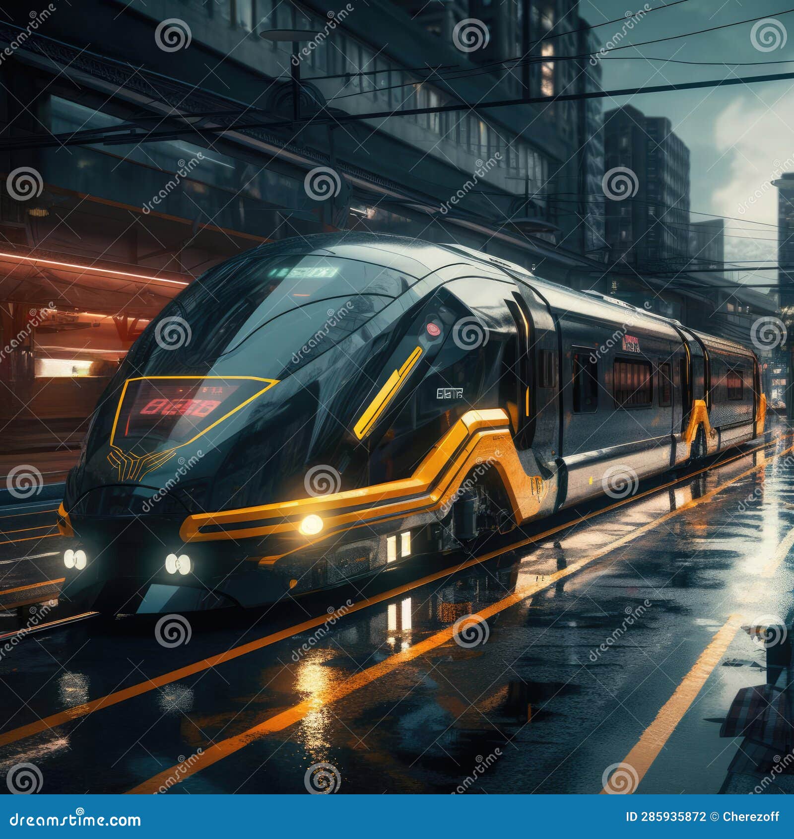 The Train of the Future Powered by Magnetic Technology Stock ...