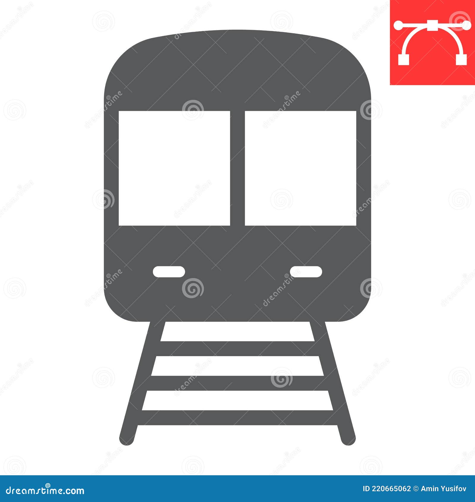 Train glyph icon stock vector. Illustration of white - 220665062