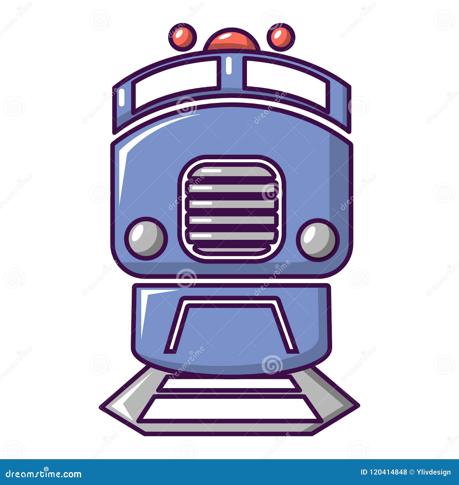 Train icon, cartoon style stock vector. Illustration of artwork - 120414848