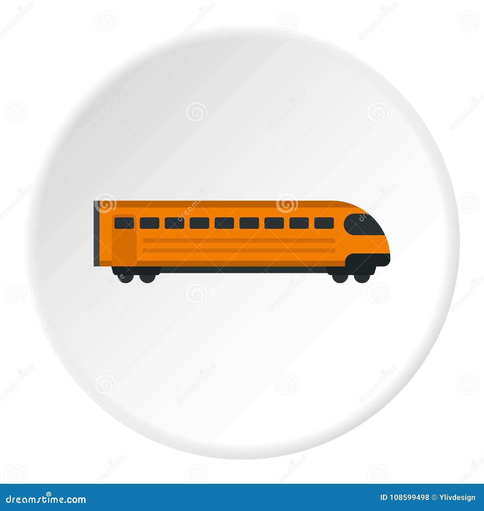 Train icon circle stock vector. Illustration of mobile - 108599498