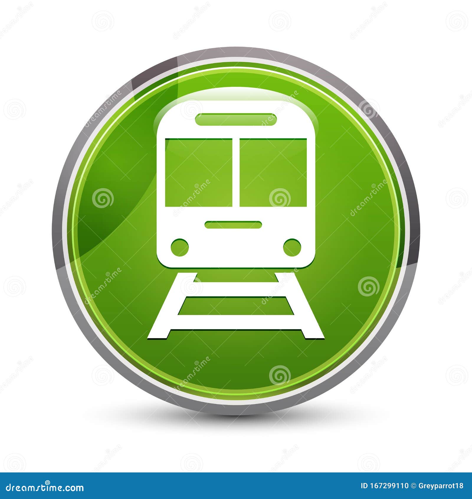 Train Icon Elegant Green Round Button Vector Illustration Stock Vector ...