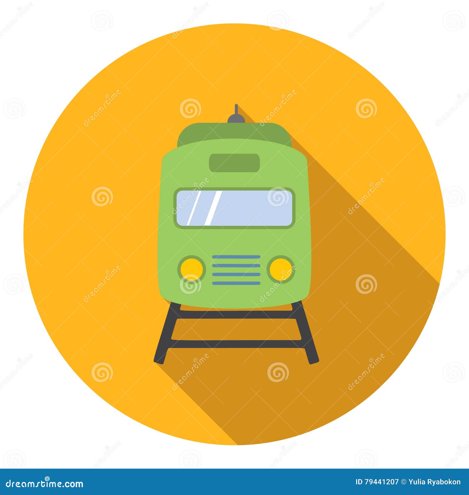 Train icon, flat style stock vector. Illustration of sign - 79441207