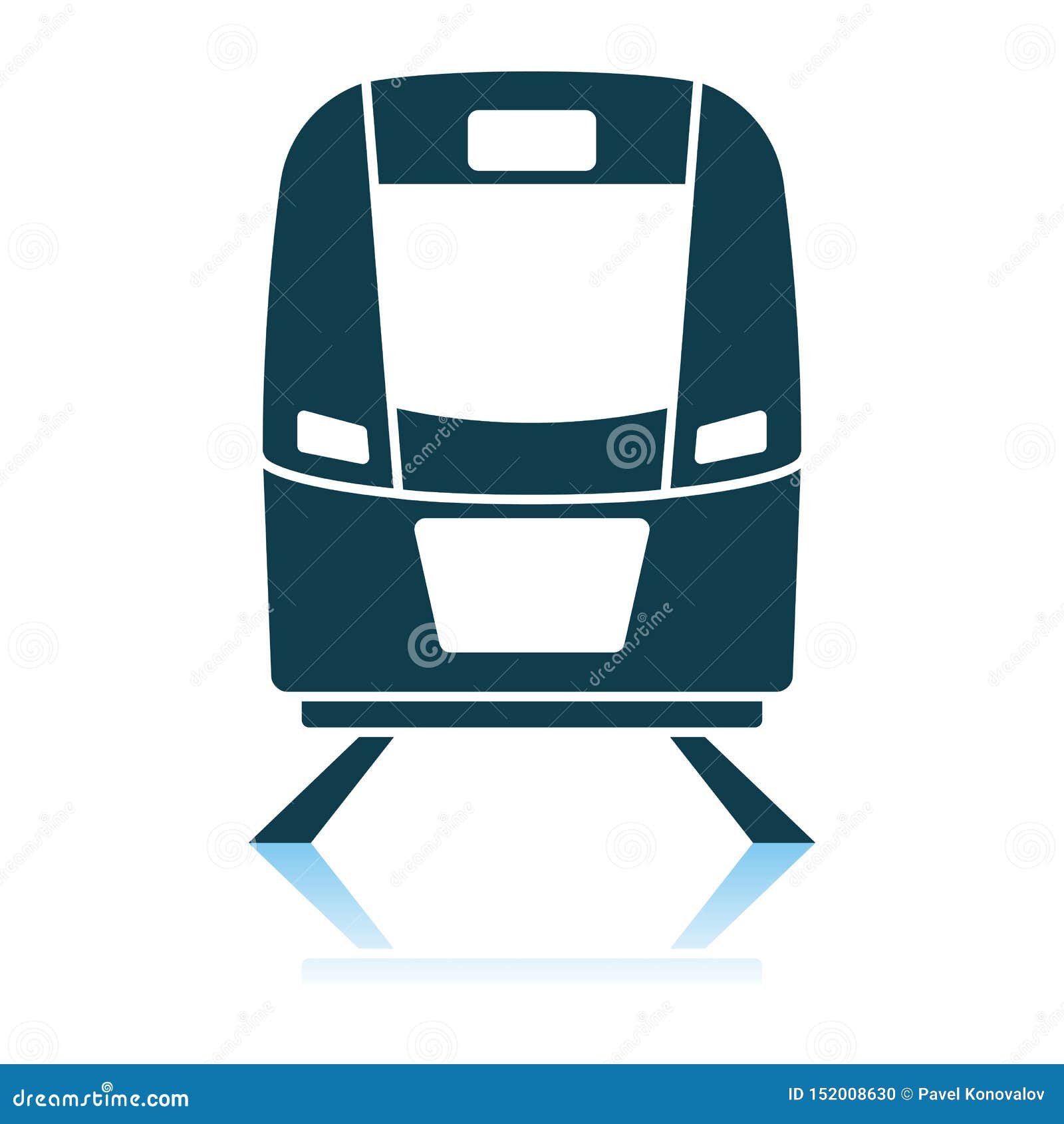 Train Icon Front View stock vector. Illustration of isolated - 152008630