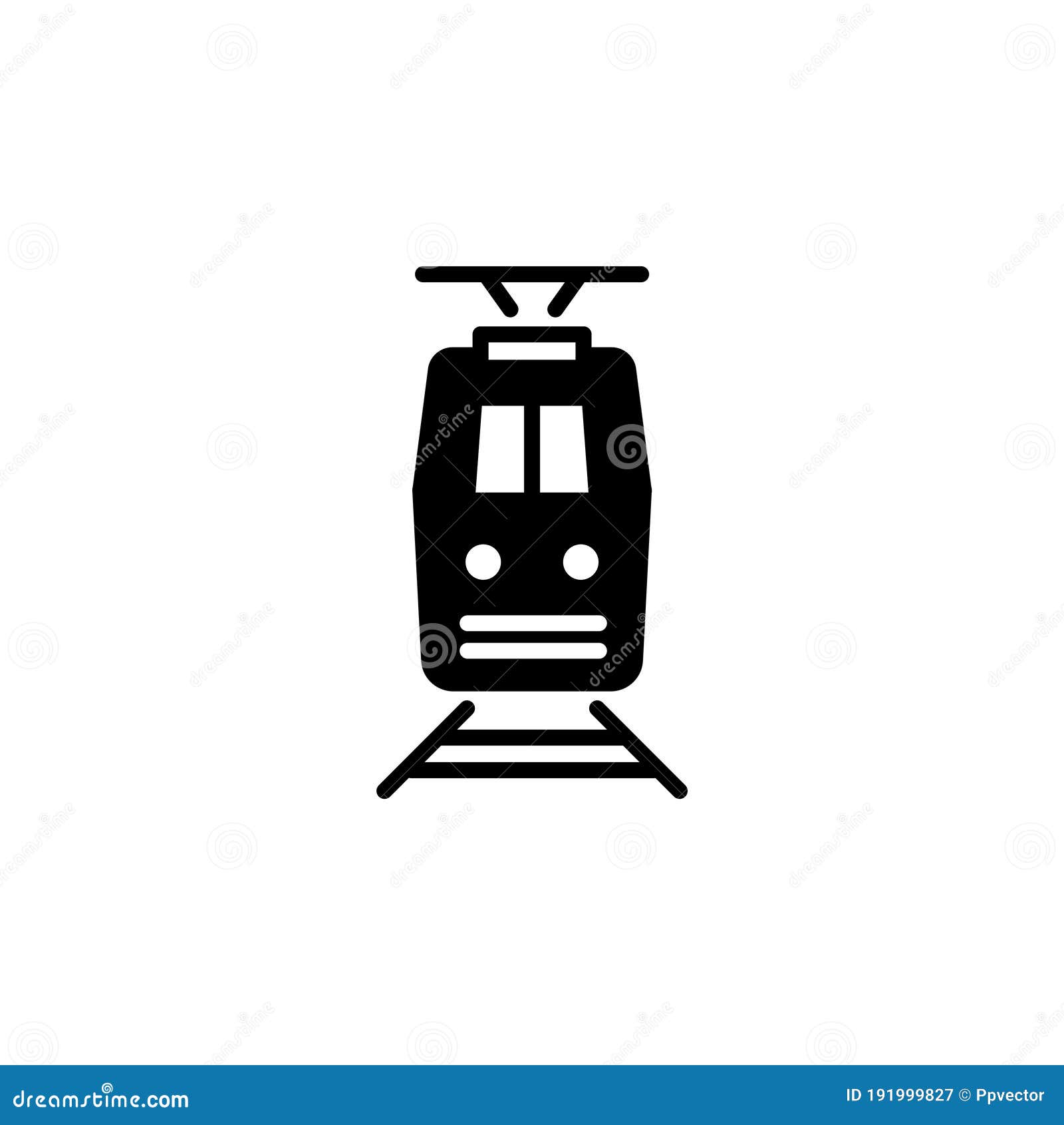 Train Icon Front View. Simple Sign Stock Vector - Illustration of shape ...