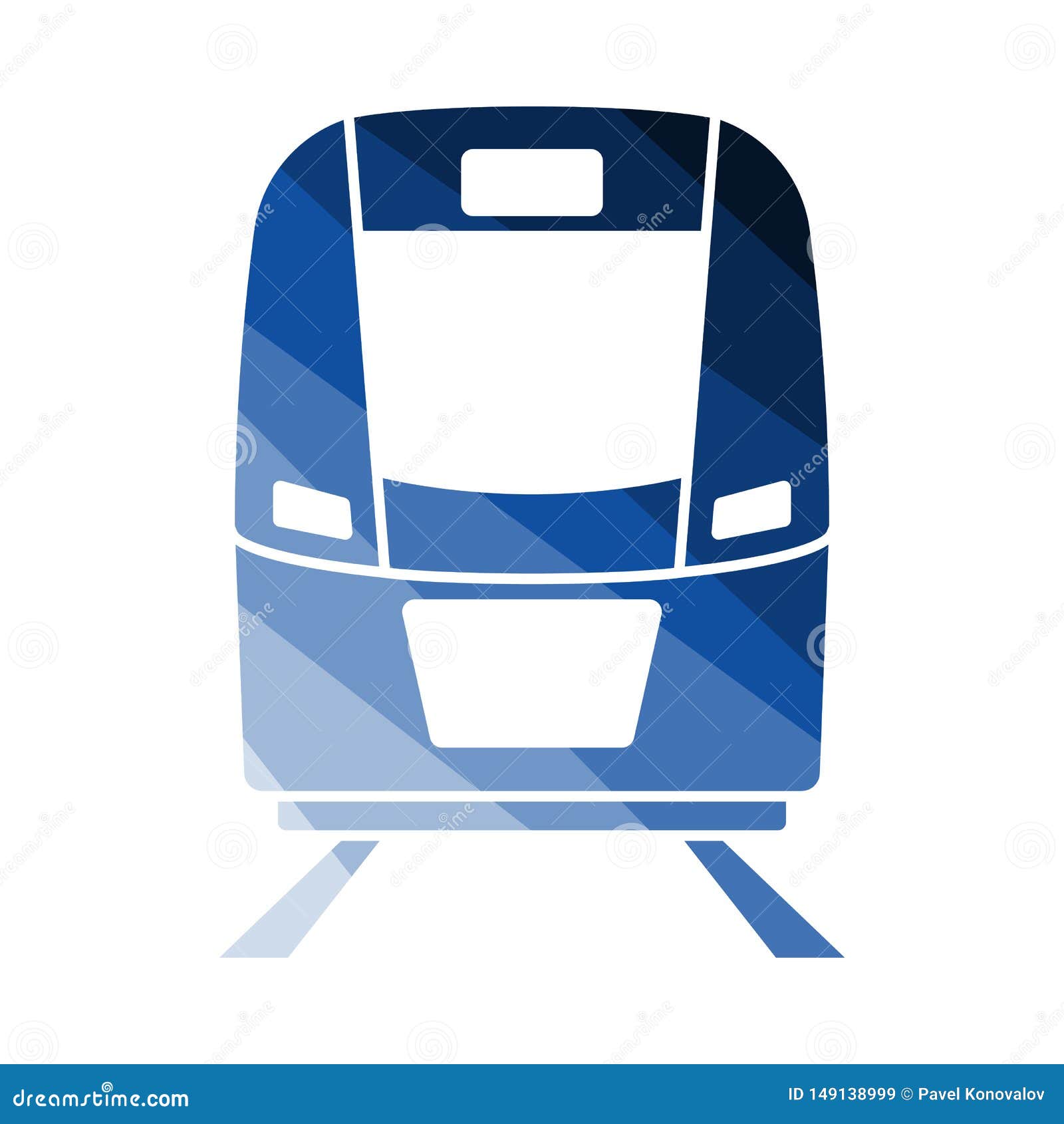 Train Icon Front View stock vector. Illustration of train - 149138999
