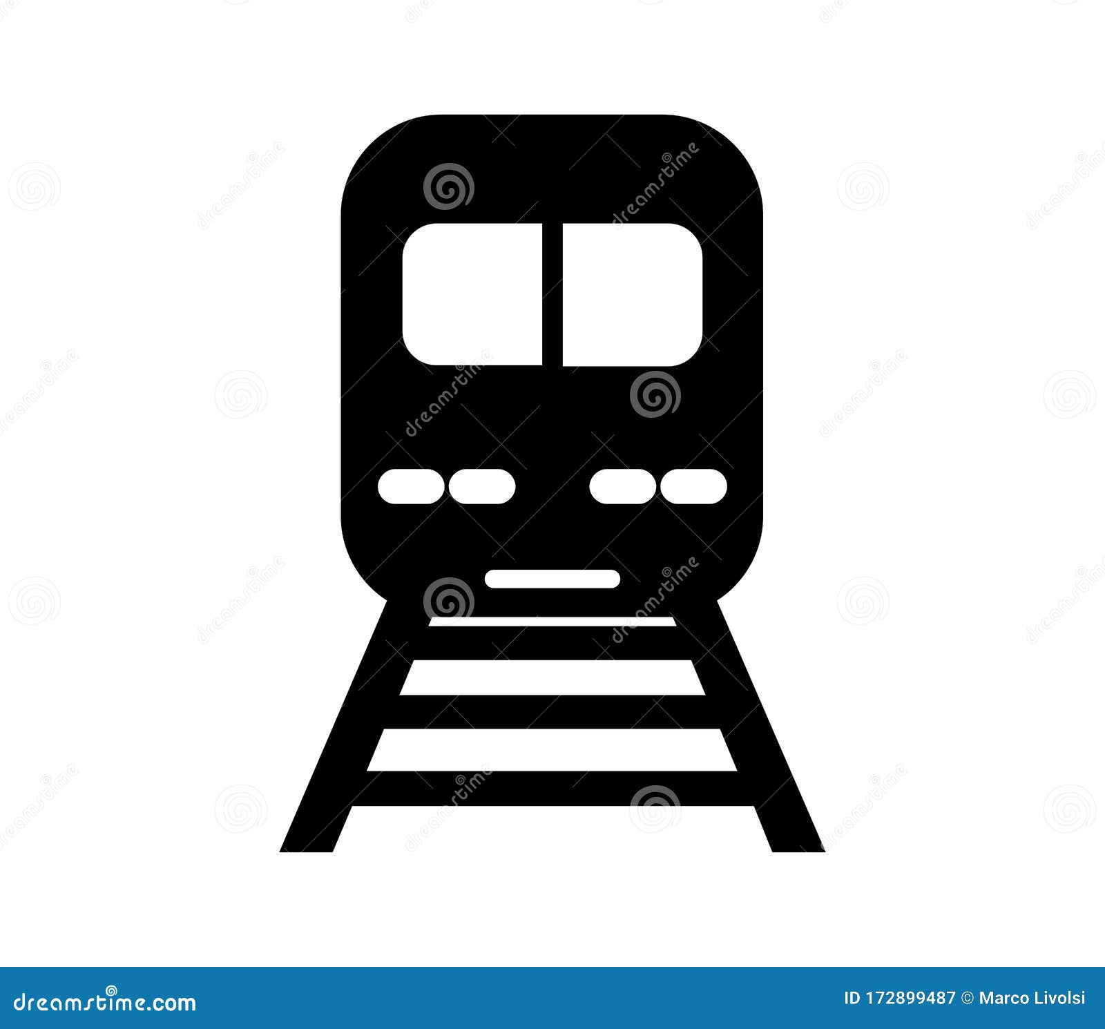Train Icon Illustrated in Vector on White Background Stock Illustration ...