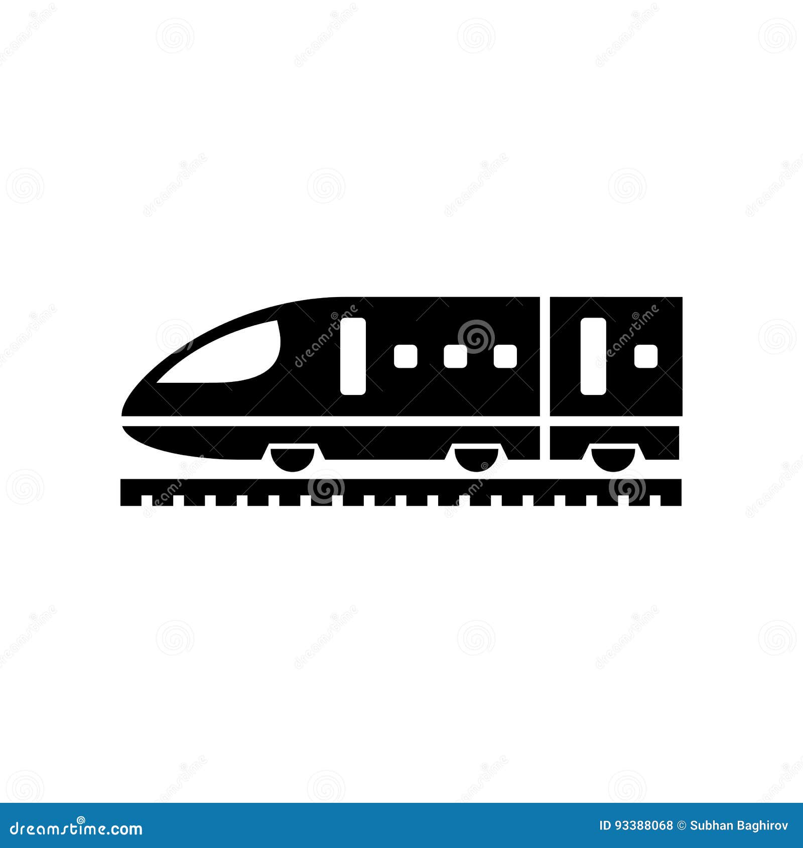 Train Icon In Black Style Isolated On White Background. Transportation ...