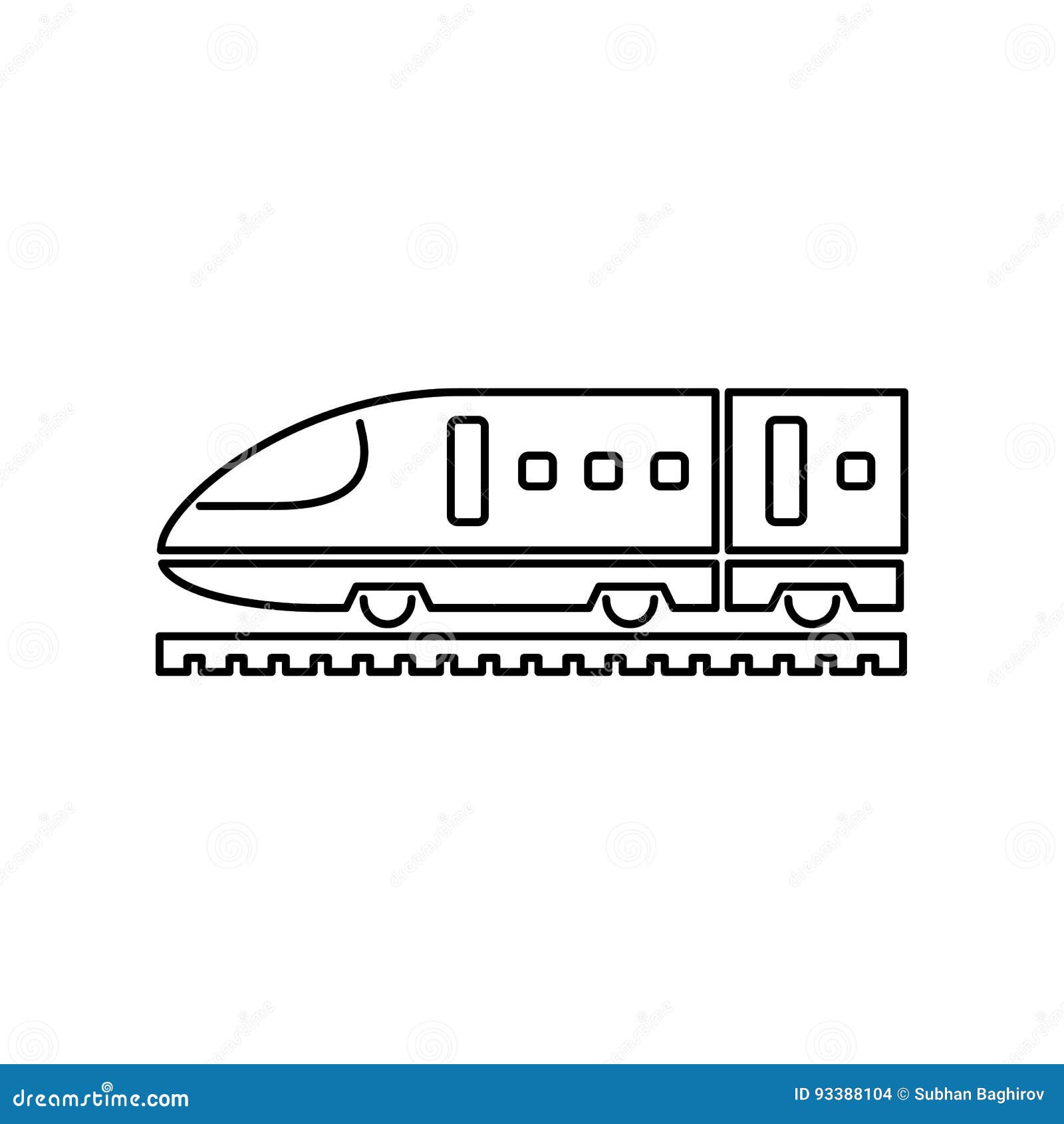 Train Icon Simple Flat Vector Illustration. Speed Train Sign Stock ...