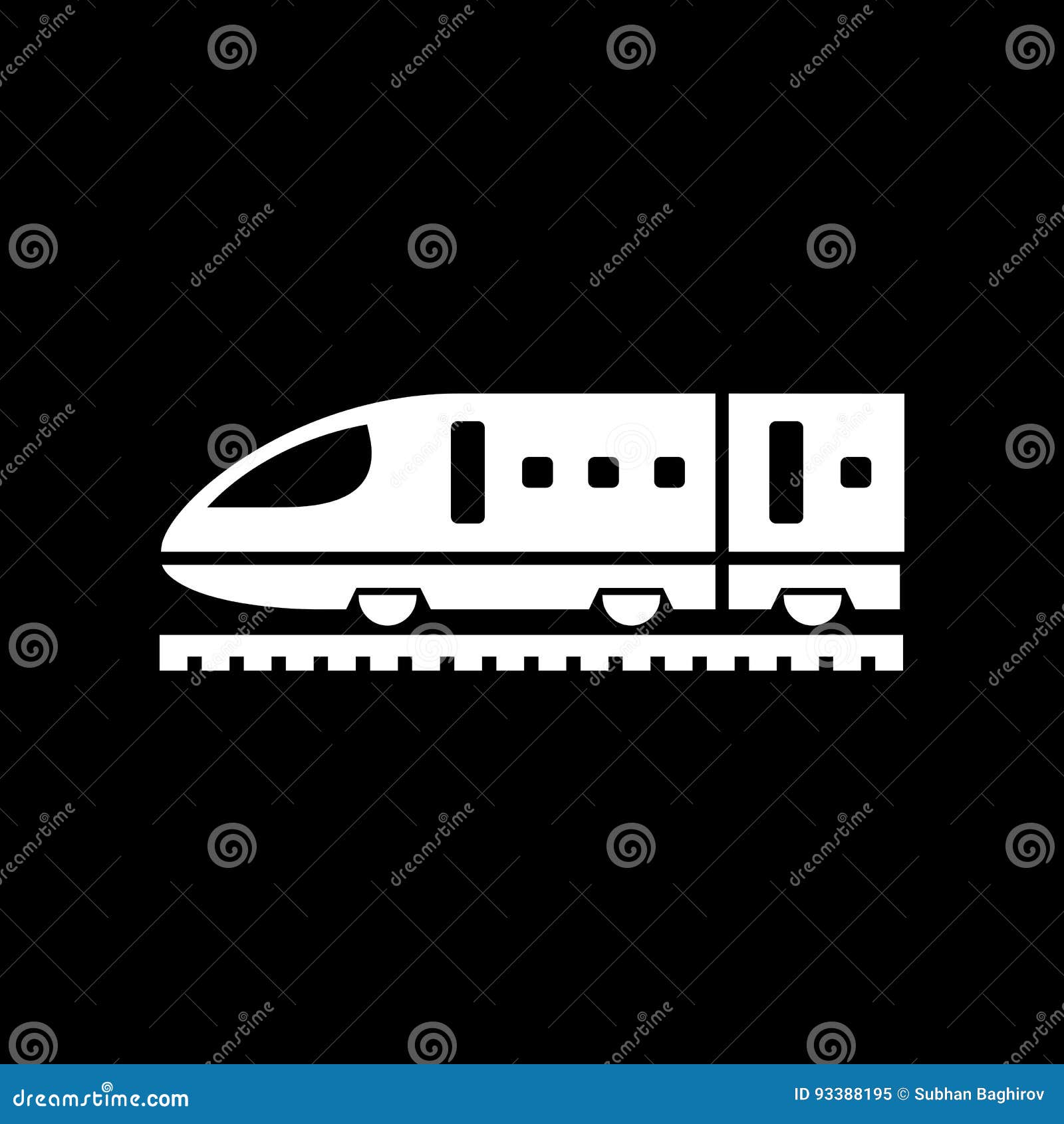 Train Icon Simple Flat Vector Illustration. Speed Train Sign Stock ...