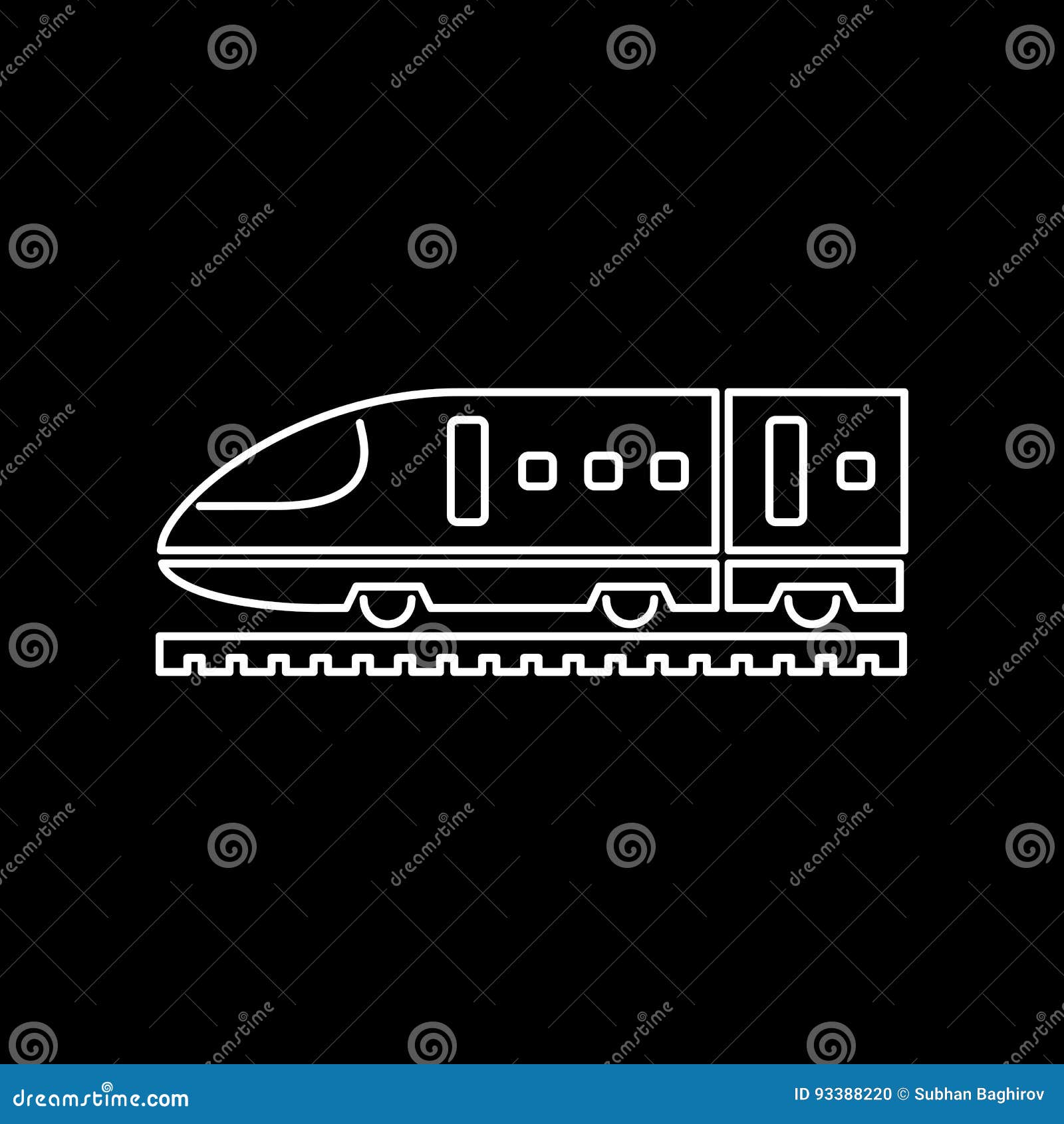 Train Icon Simple Flat Vector Illustration. Speed Train Sign Stock ...