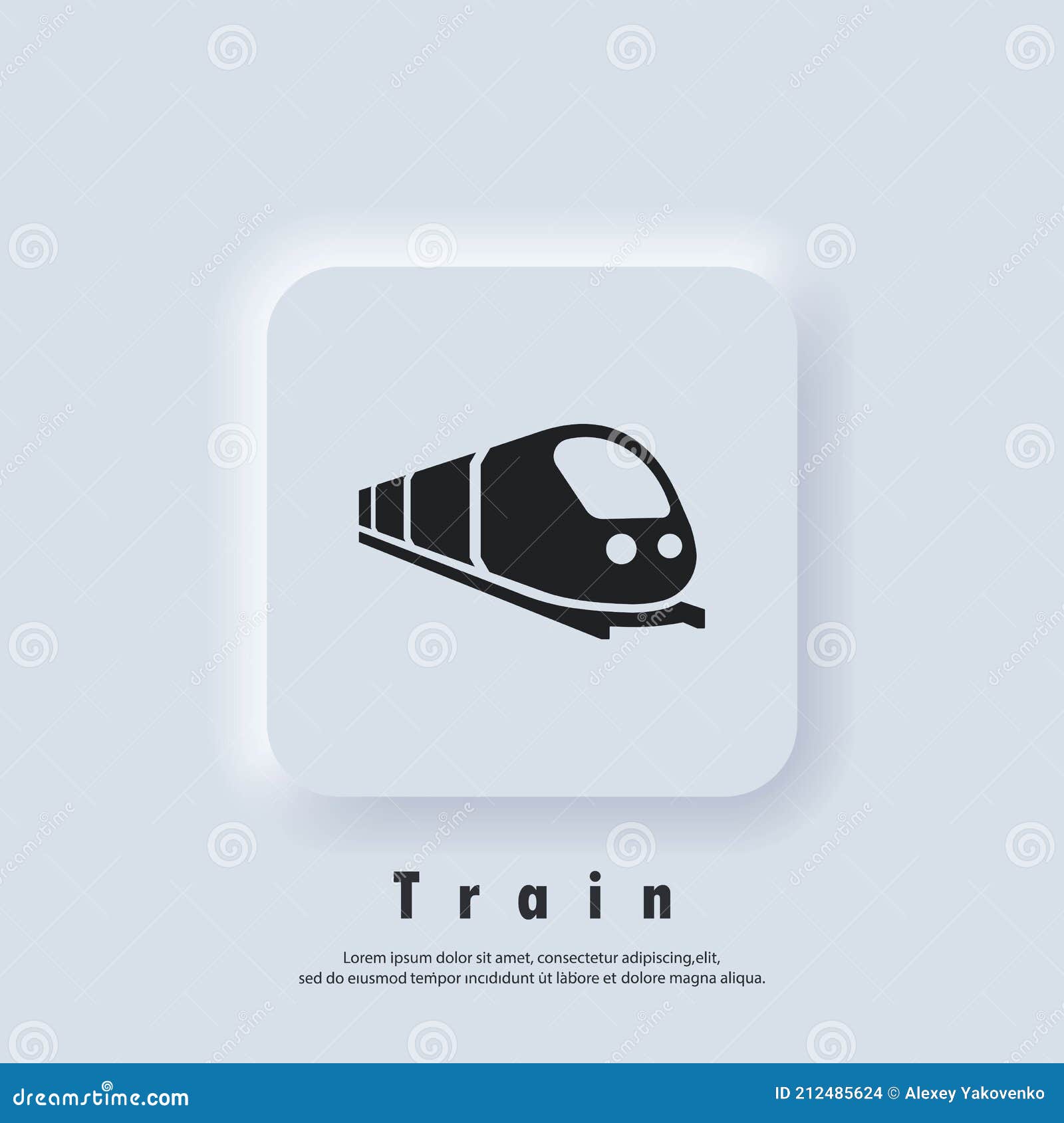 Train Icon. Trip Way. Journey Concept. Vector. UI Icon. Neumorphic UI ...