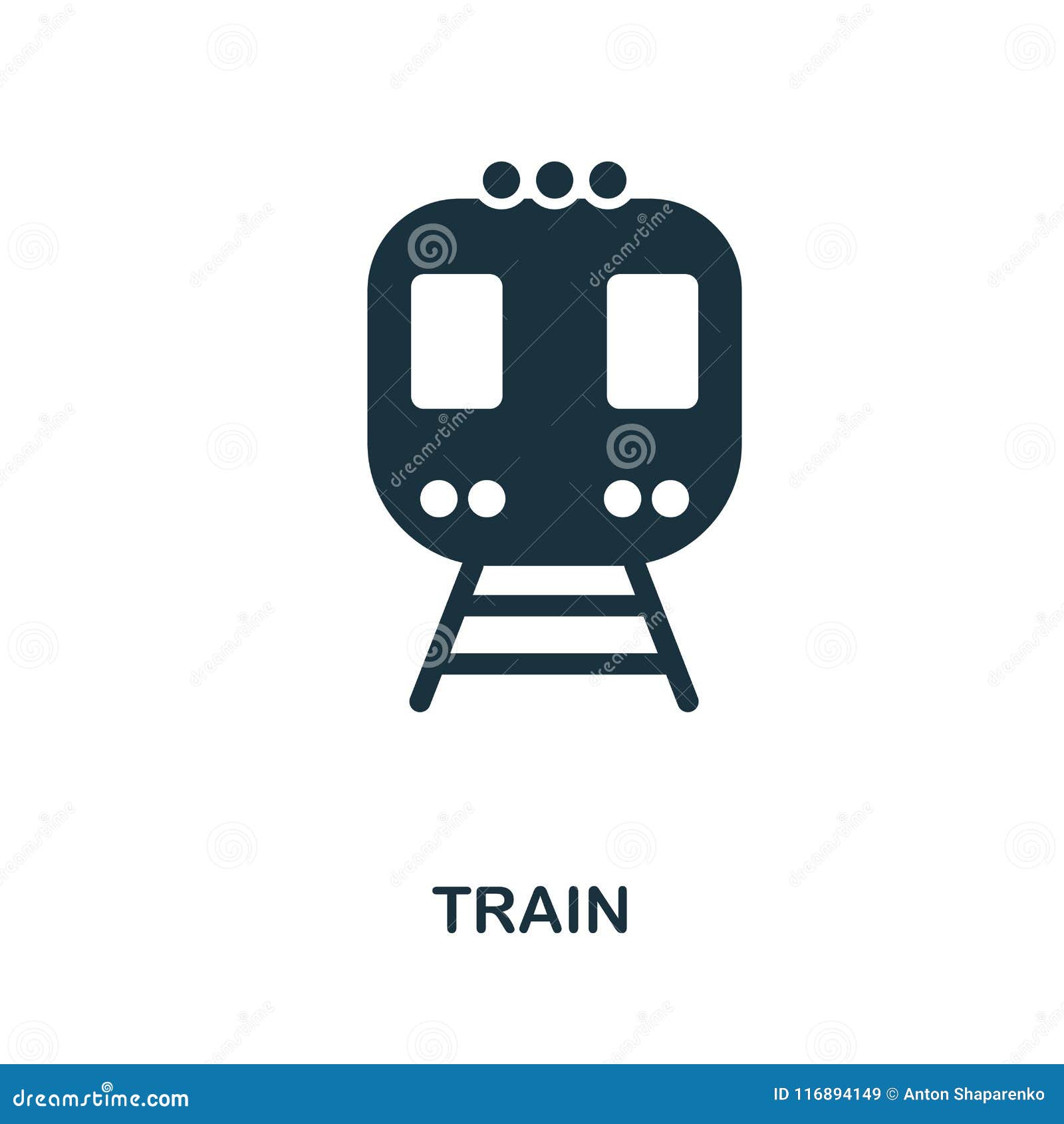 Train Icon in Vector. Flat Style Icon Design. Vector Illustration of ...
