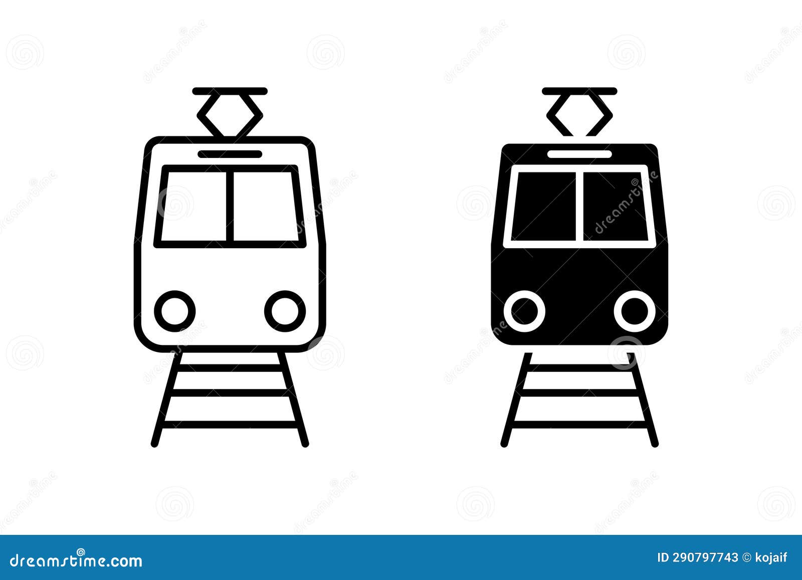Train Icon Vector Set. Outline Railway Symbol. Metro Sign Stock Vector ...