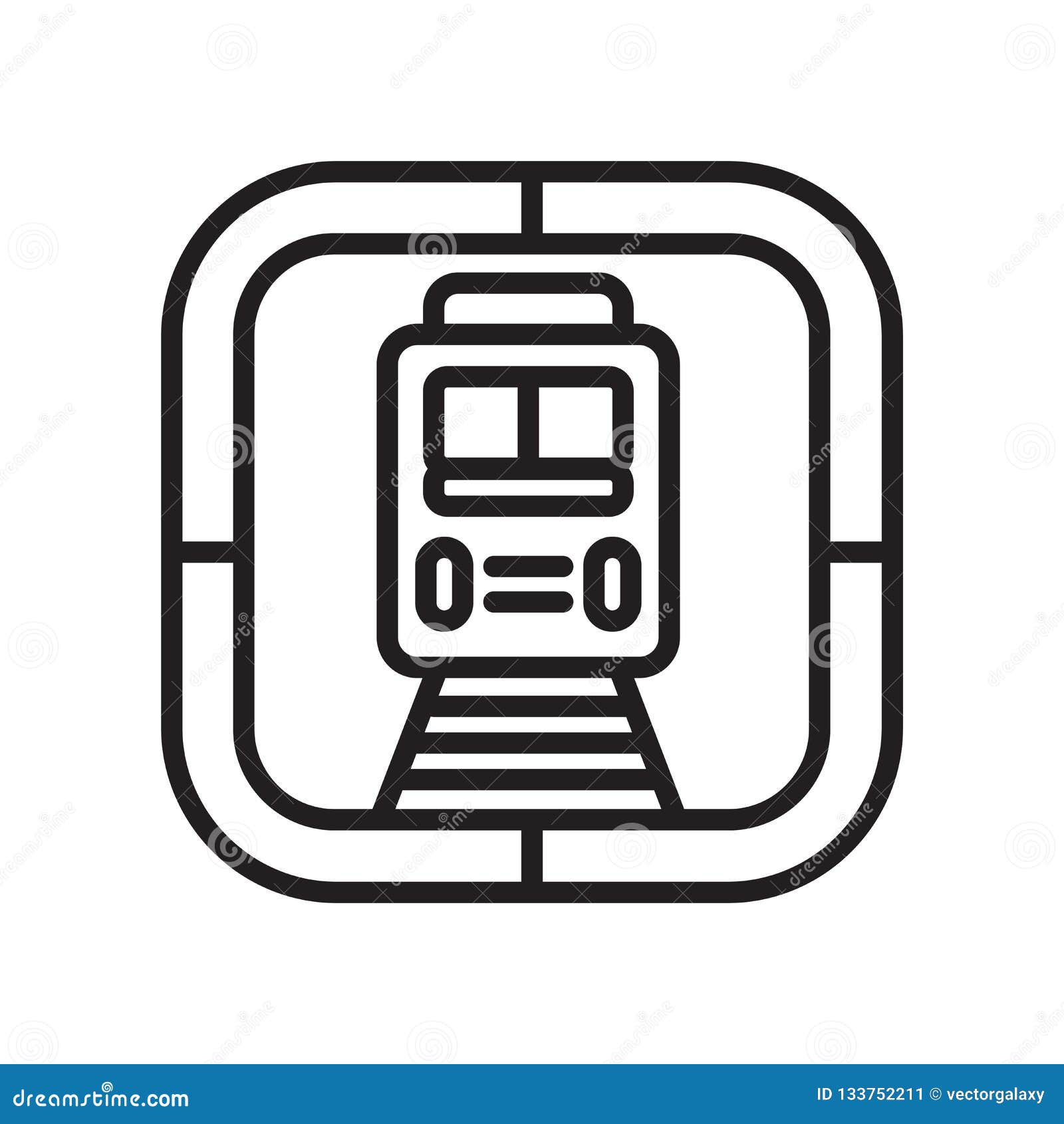 Train Icon Vector Sign and Symbol Isolated on White Background, Train ...