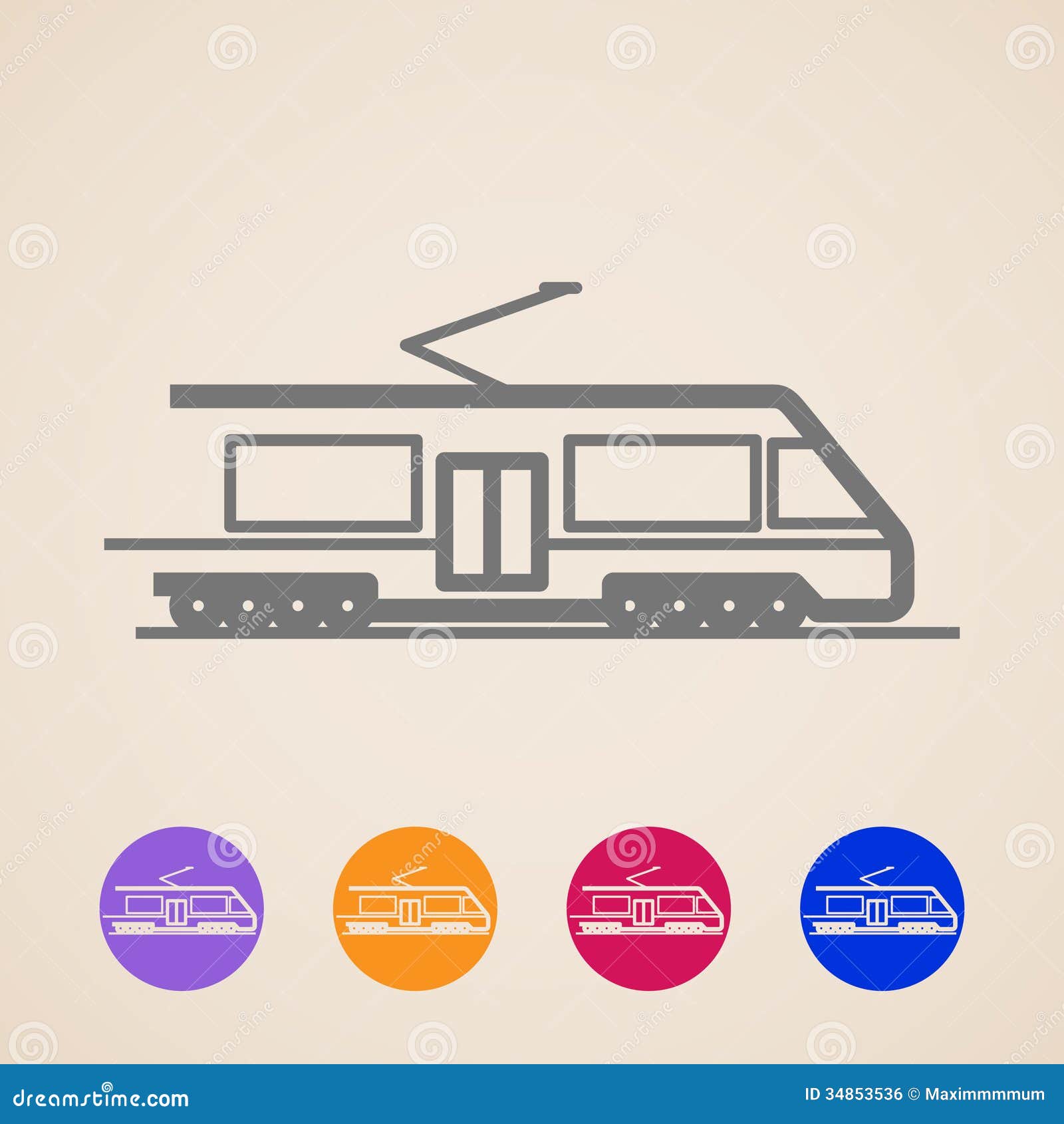Train icons stock vector. Illustration of subway, objects - 34853536