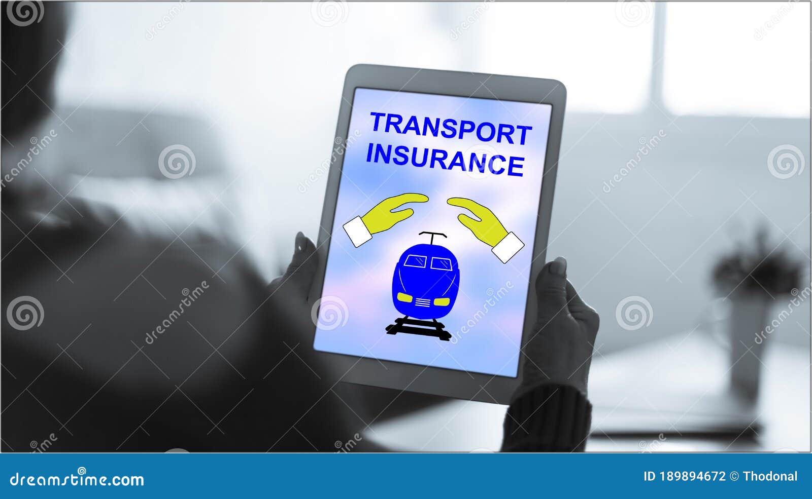Train Insurance Concept on a Tablet Stock Photo - Image of safety, trip ...