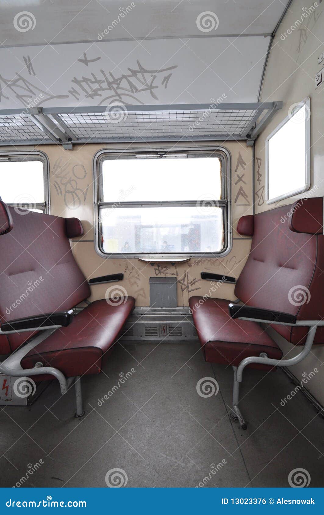 Train Interior At First-class On German Intercity Express. Empty Train ...