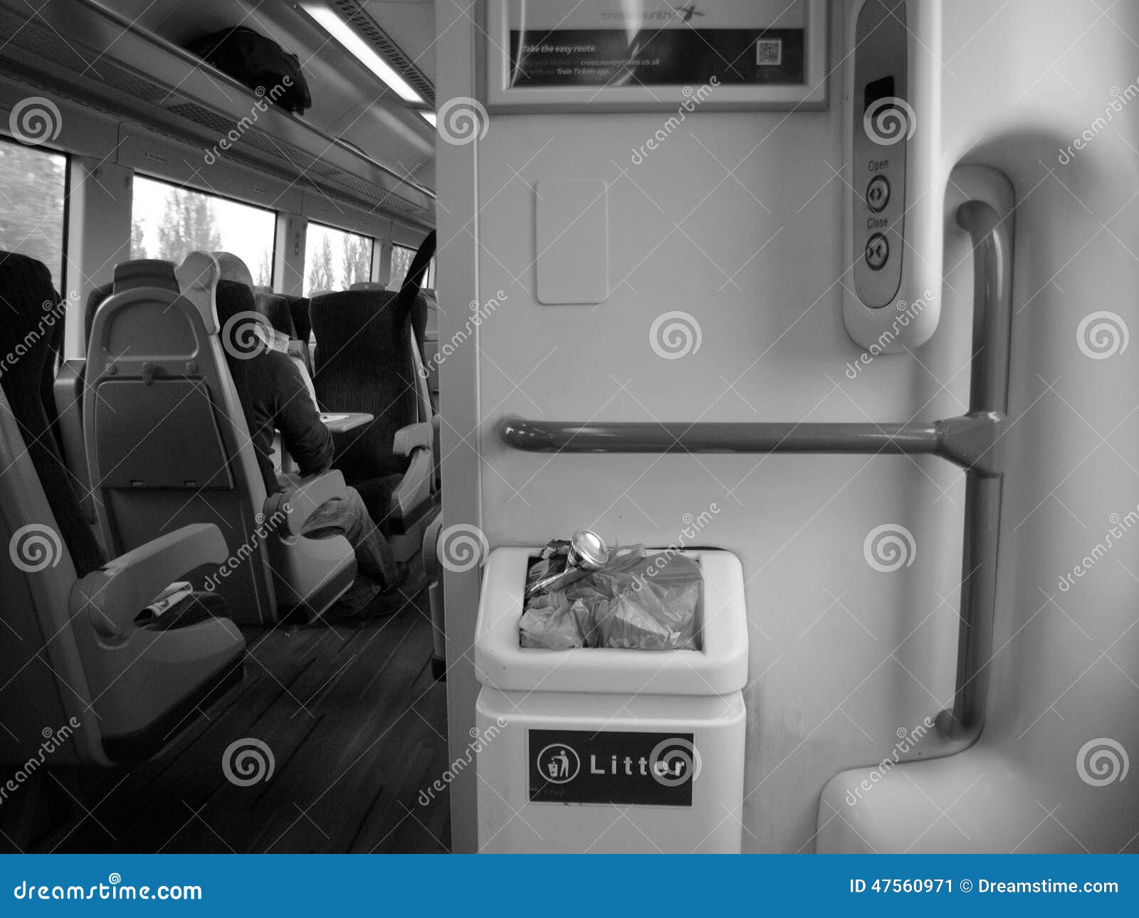 Train interior stock image. Image of signs, interior - 47560971