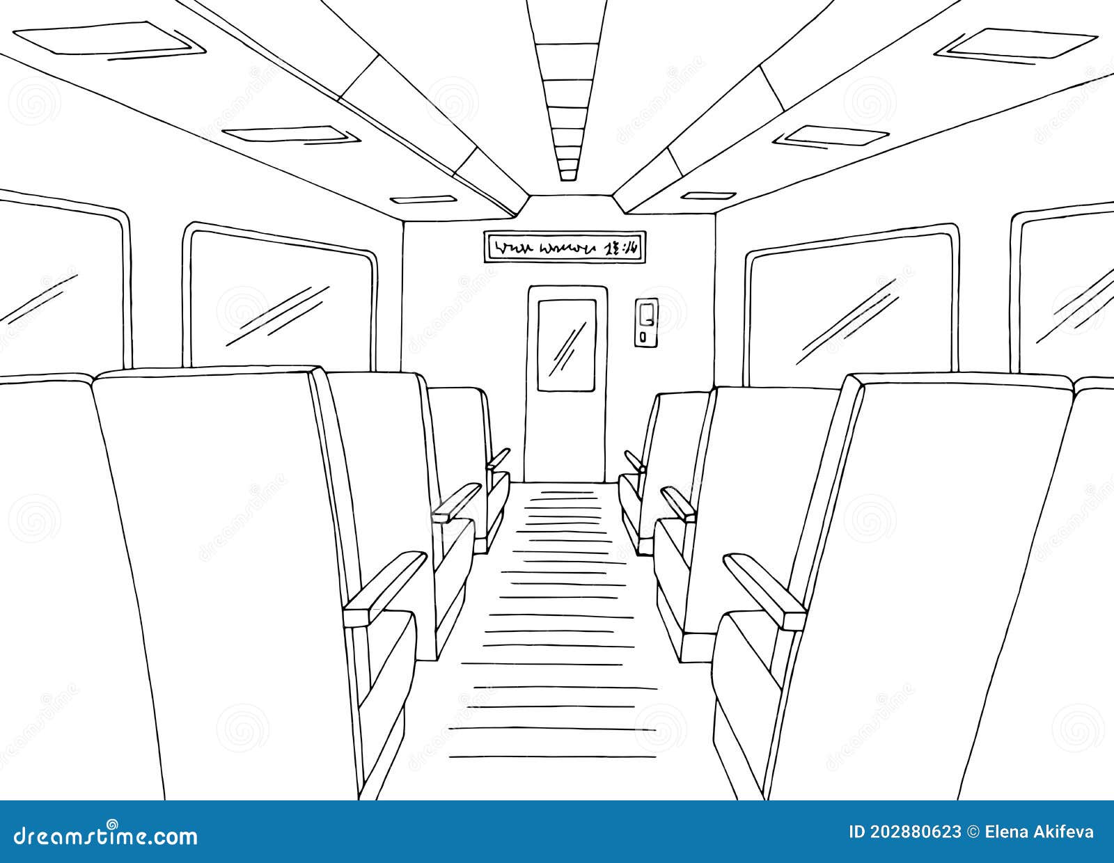 Train Interior. People Inside Subway Transport Metro Trains Vector ...