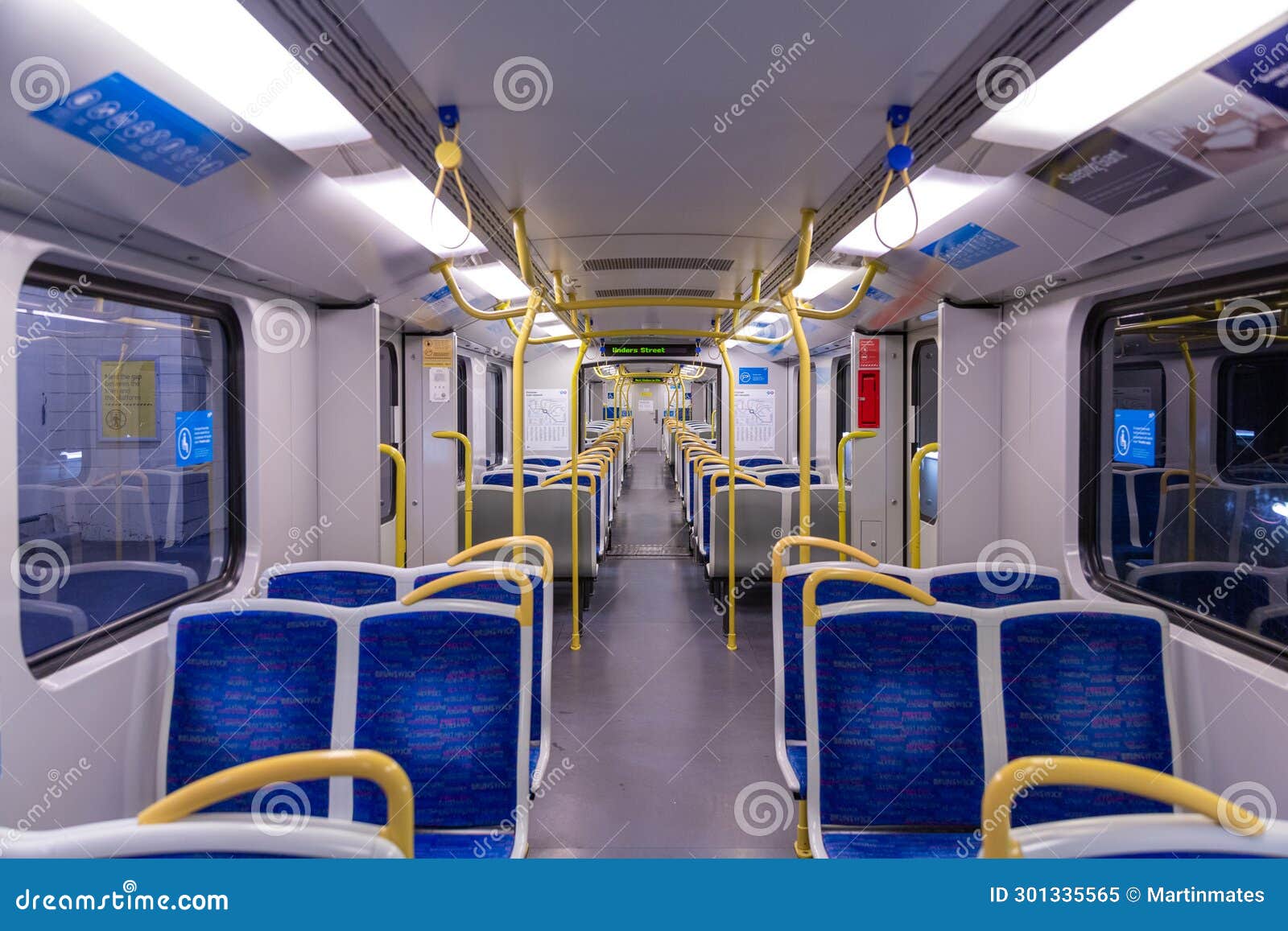 The Train Interior in the Melbourne Public Transport Stock Image ...