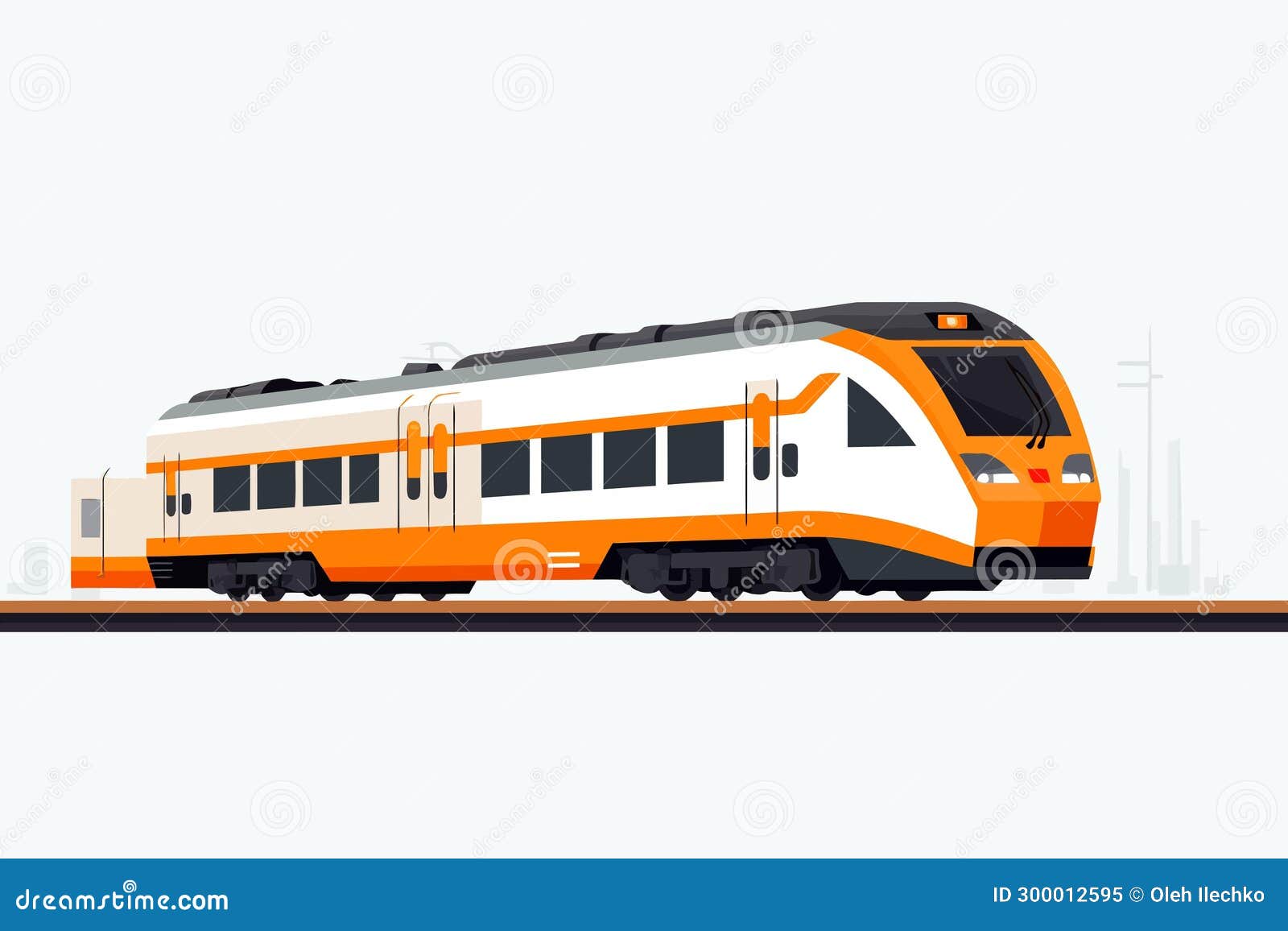 Train Isolated Vector Style Illustration Stock Vector - Illustration of ...