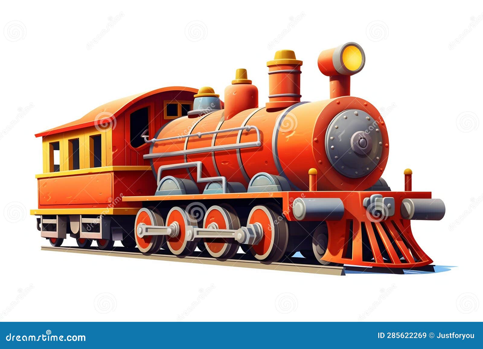 Train Isolated on White Background. Generative Ai Stock Illustration ...