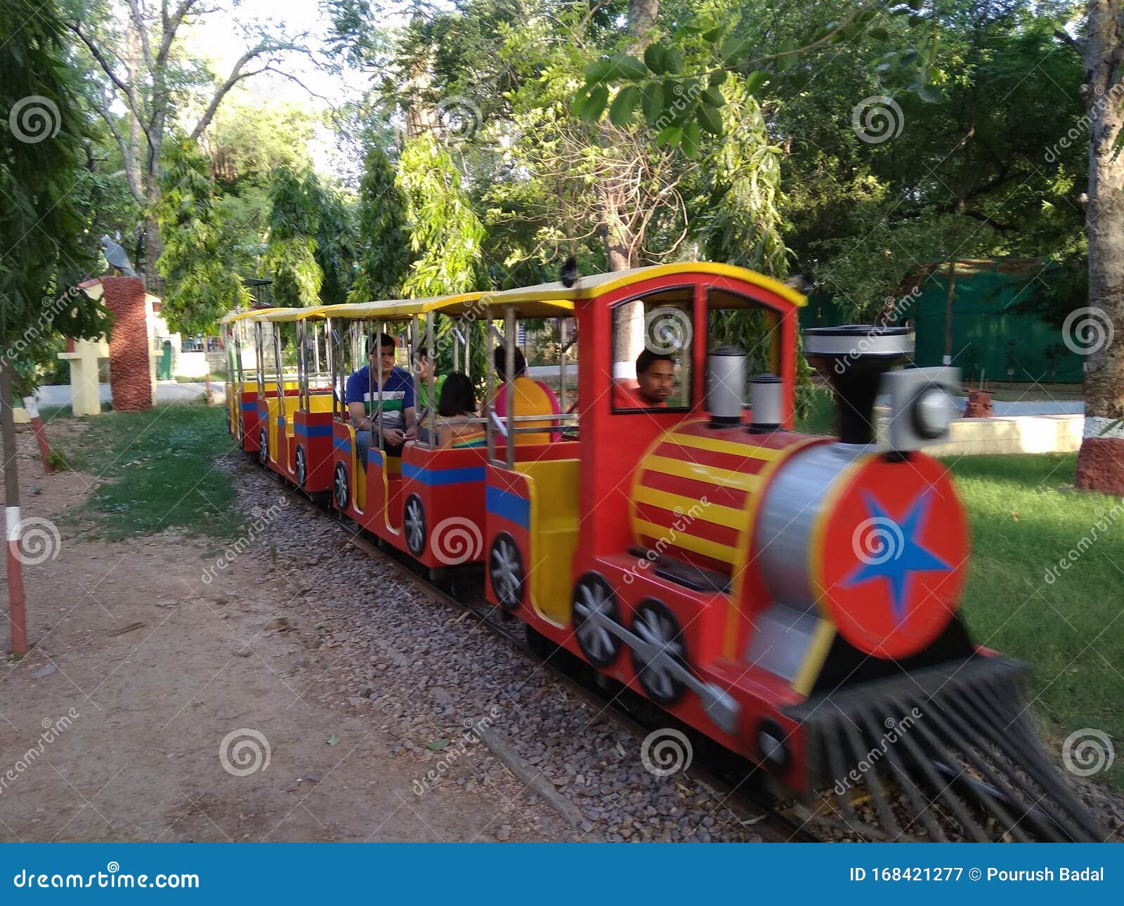 Train Journey for Children in Indian Park Editorial Photography - Image ...