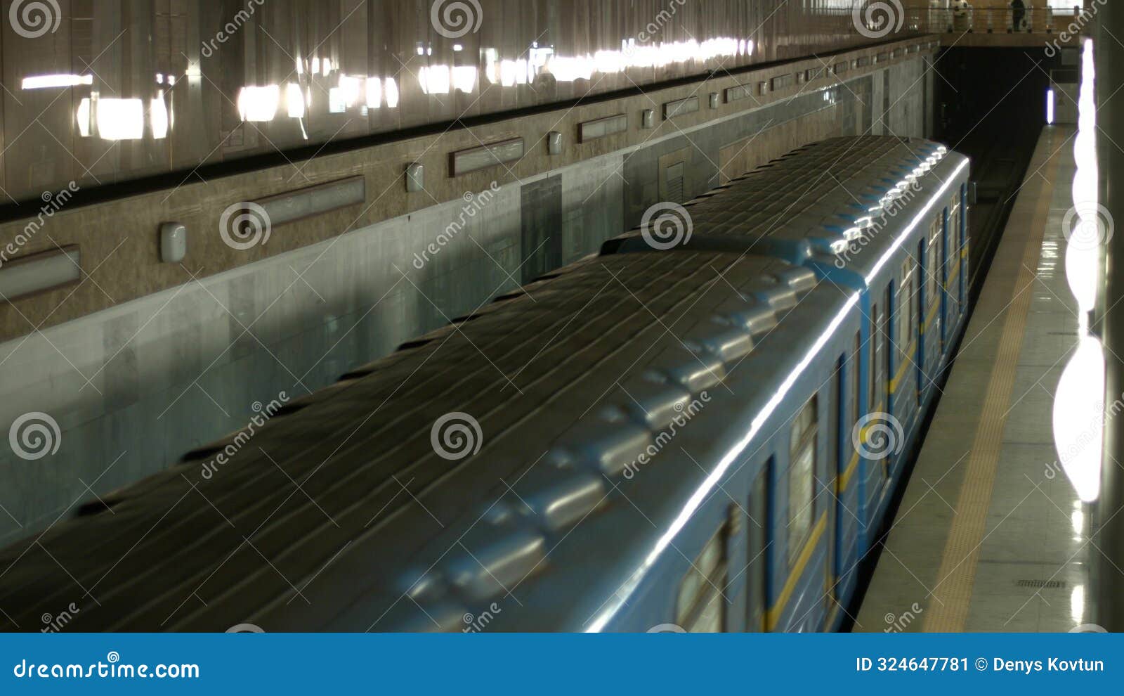The Train Leaves for the Next Station. Stock Image - Image of people ...