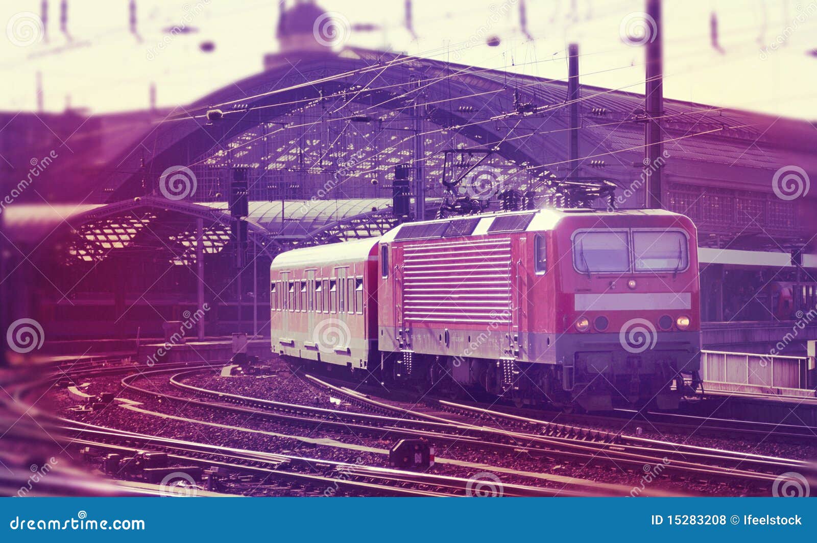Train Leaving Station (Digital Composite) Stock Photo - Image of cities ...