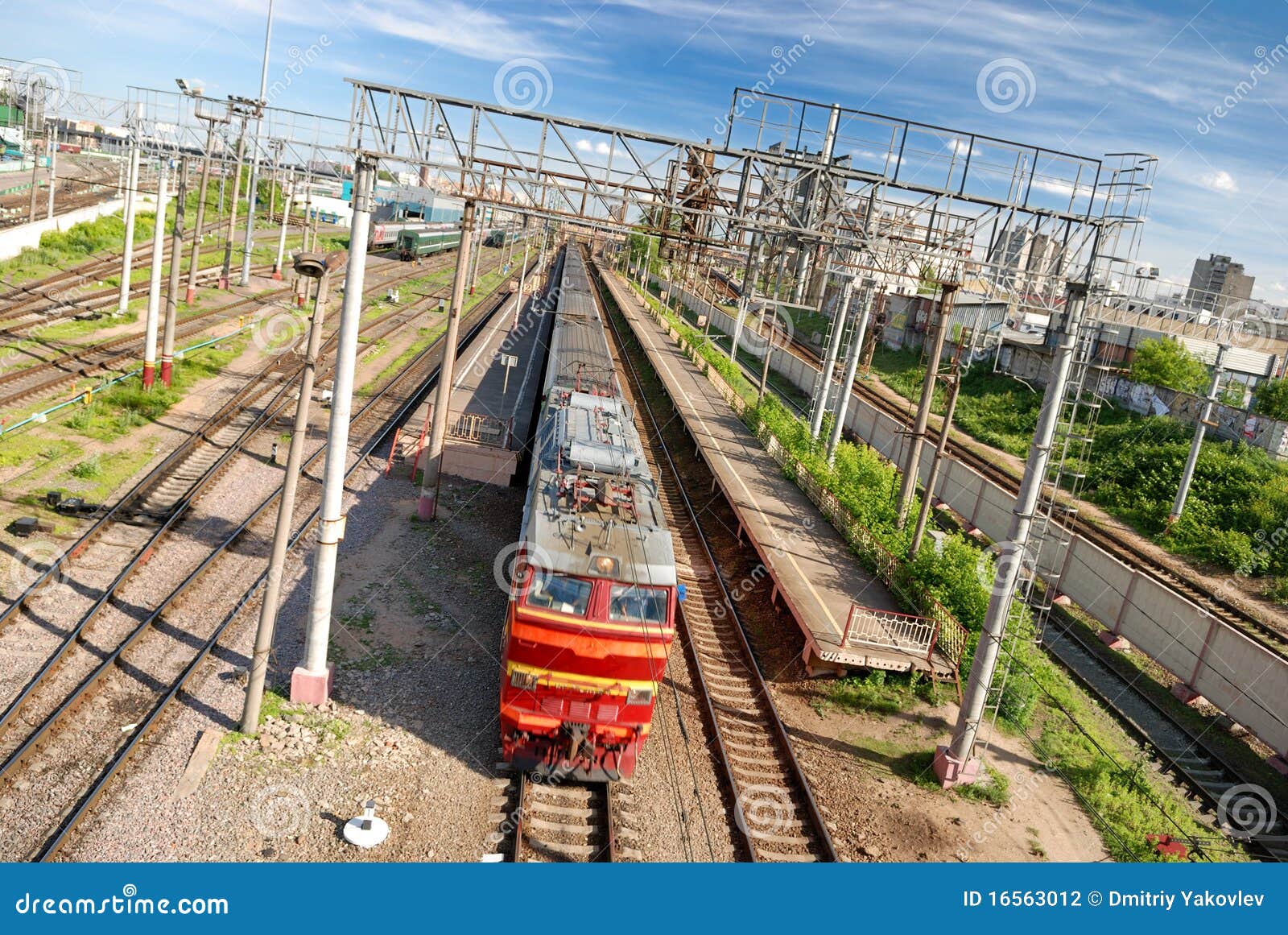Train Leaving the Station in Moscow Stock Photo - Image of direction ...