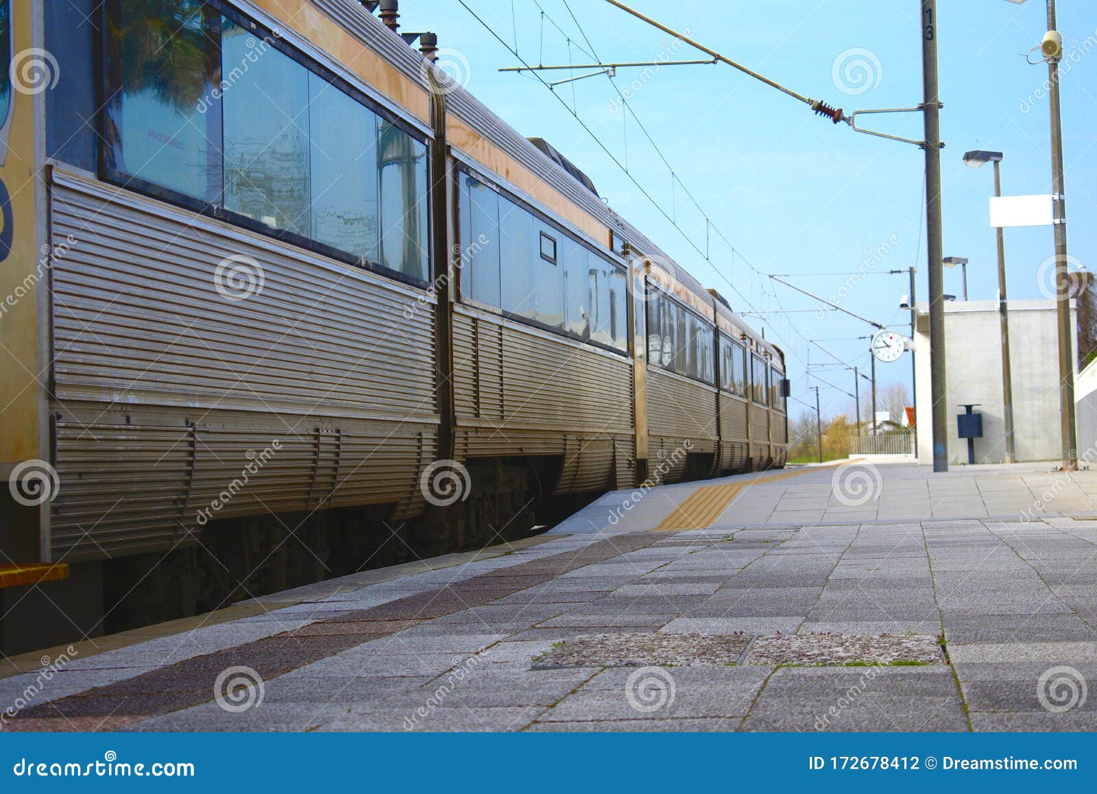 Train Leaving Train Station Stock Photo - Image of passenger, fast ...