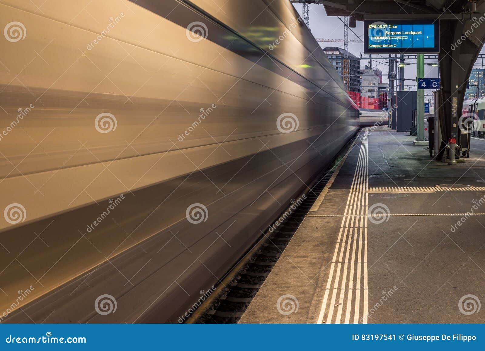 Train Leaving the Station of Zurich - 2 Editorial Photo - Image of ...
