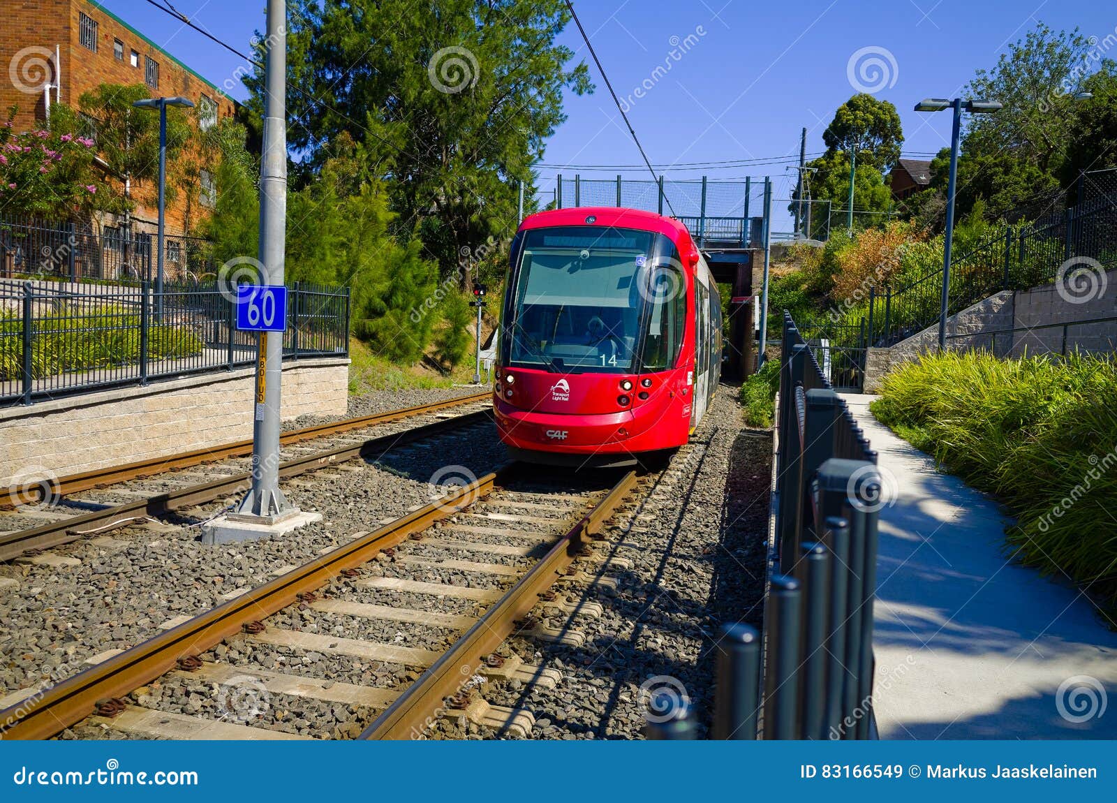 Train at Light Rail Station, Sydney, Australia Editorial Stock Image ...