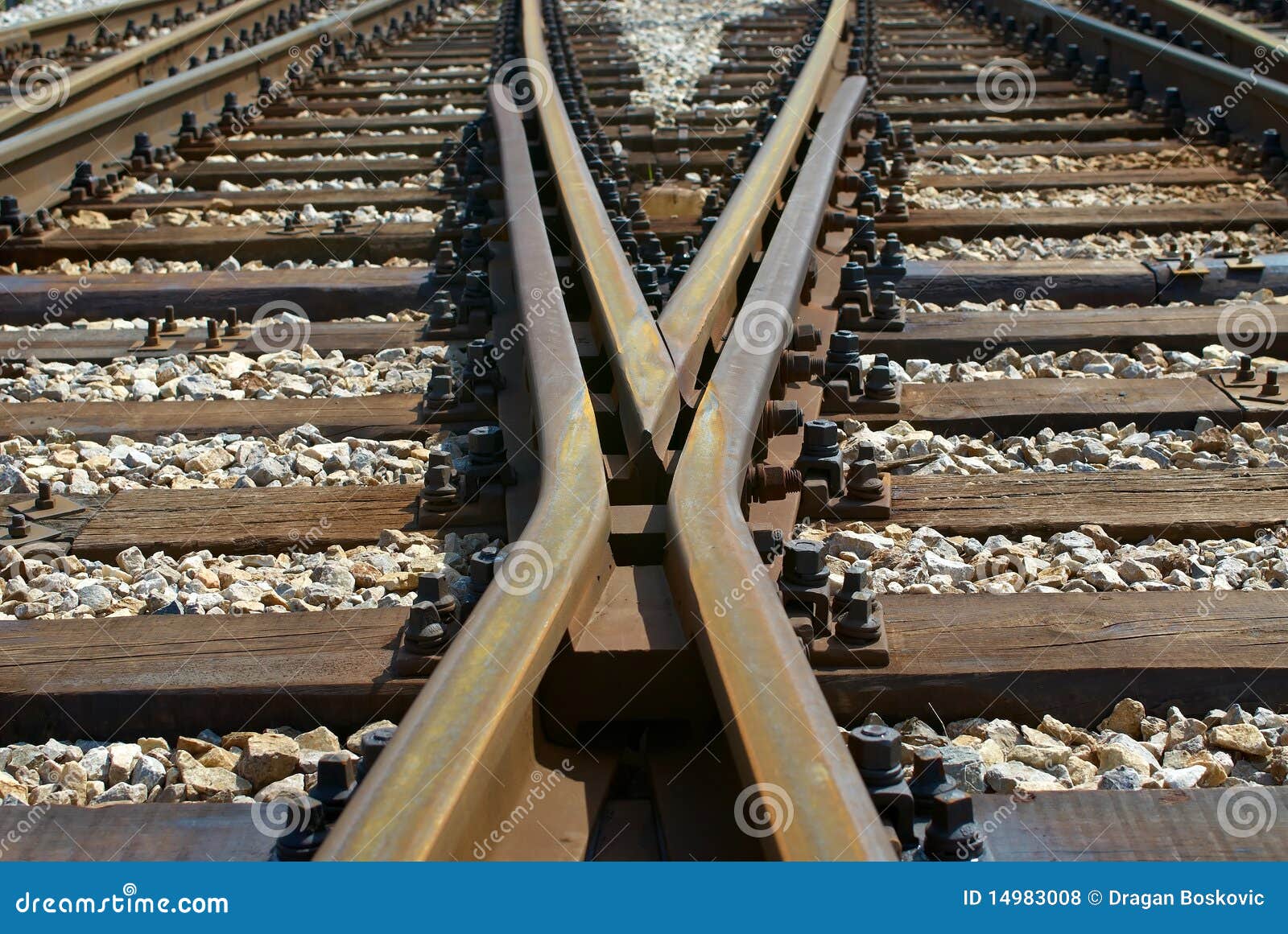 Train line crossing stock photo. Image of future, ballast - 14983008